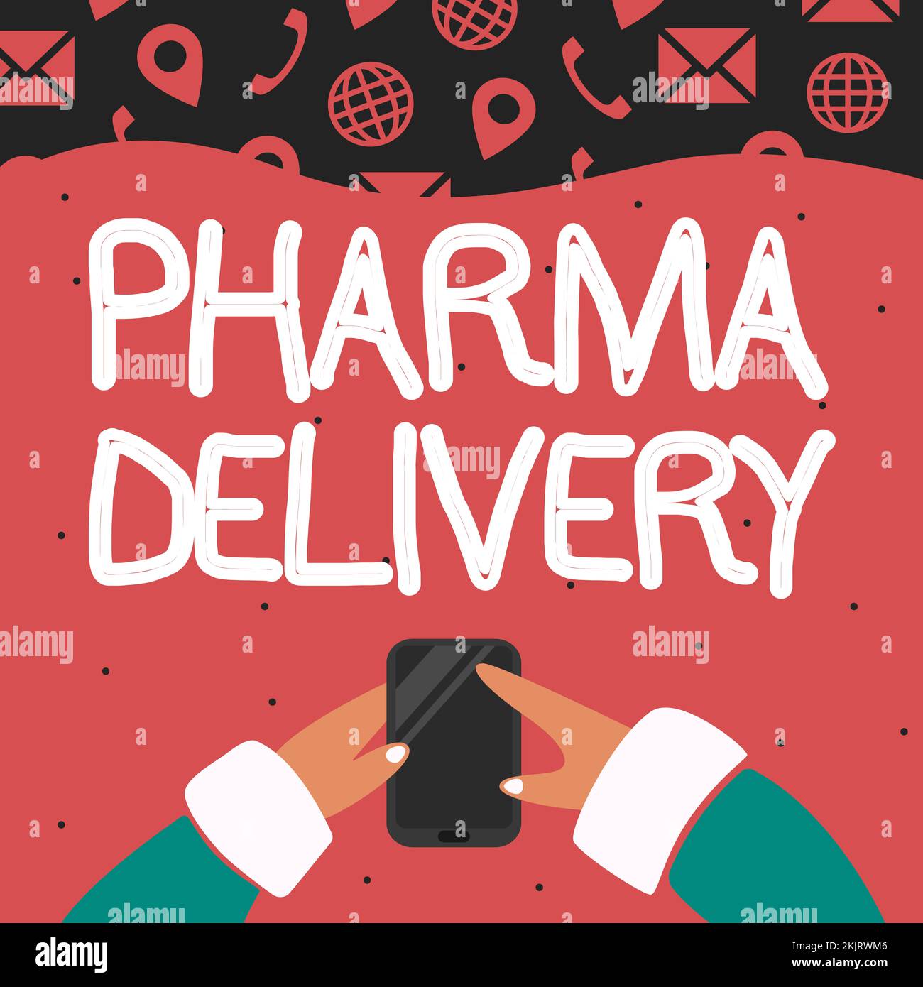 Writing displaying text Pharma Delivery. Business idea getting your ...