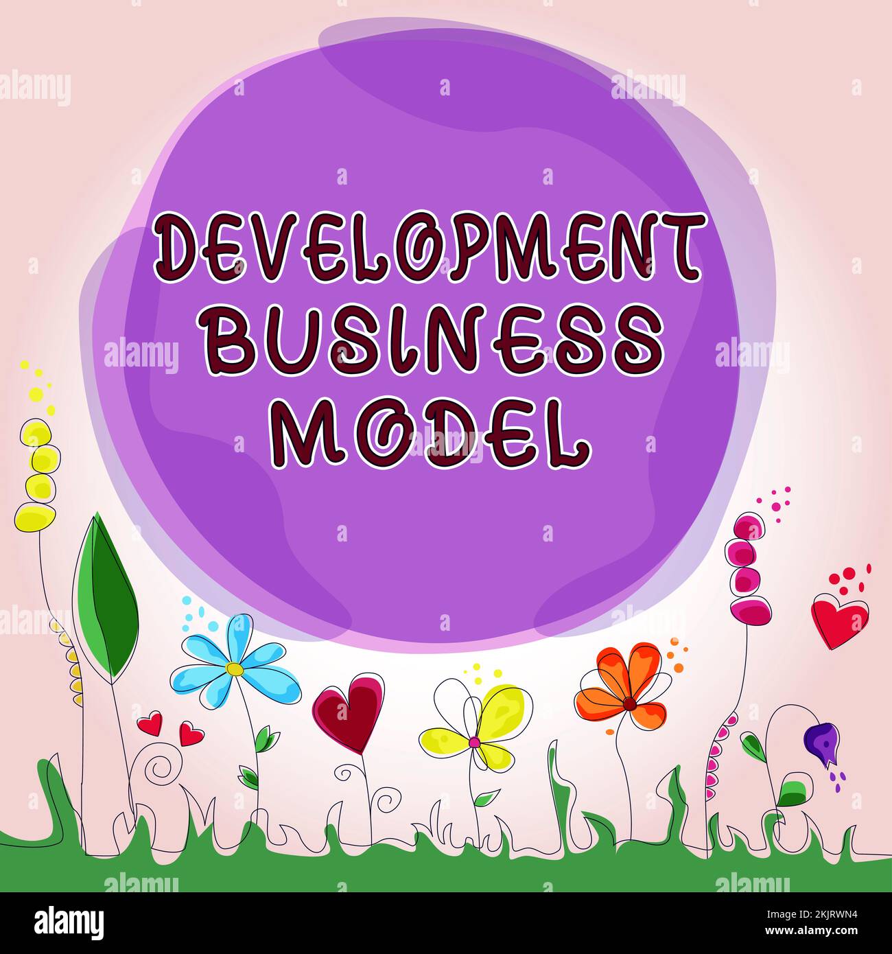 Handwriting text Development Business Model. Internet Concept rationale ...