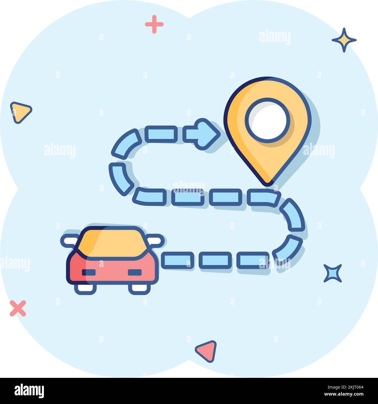 Gps navigation system in car Stock Vector Images - Alamy