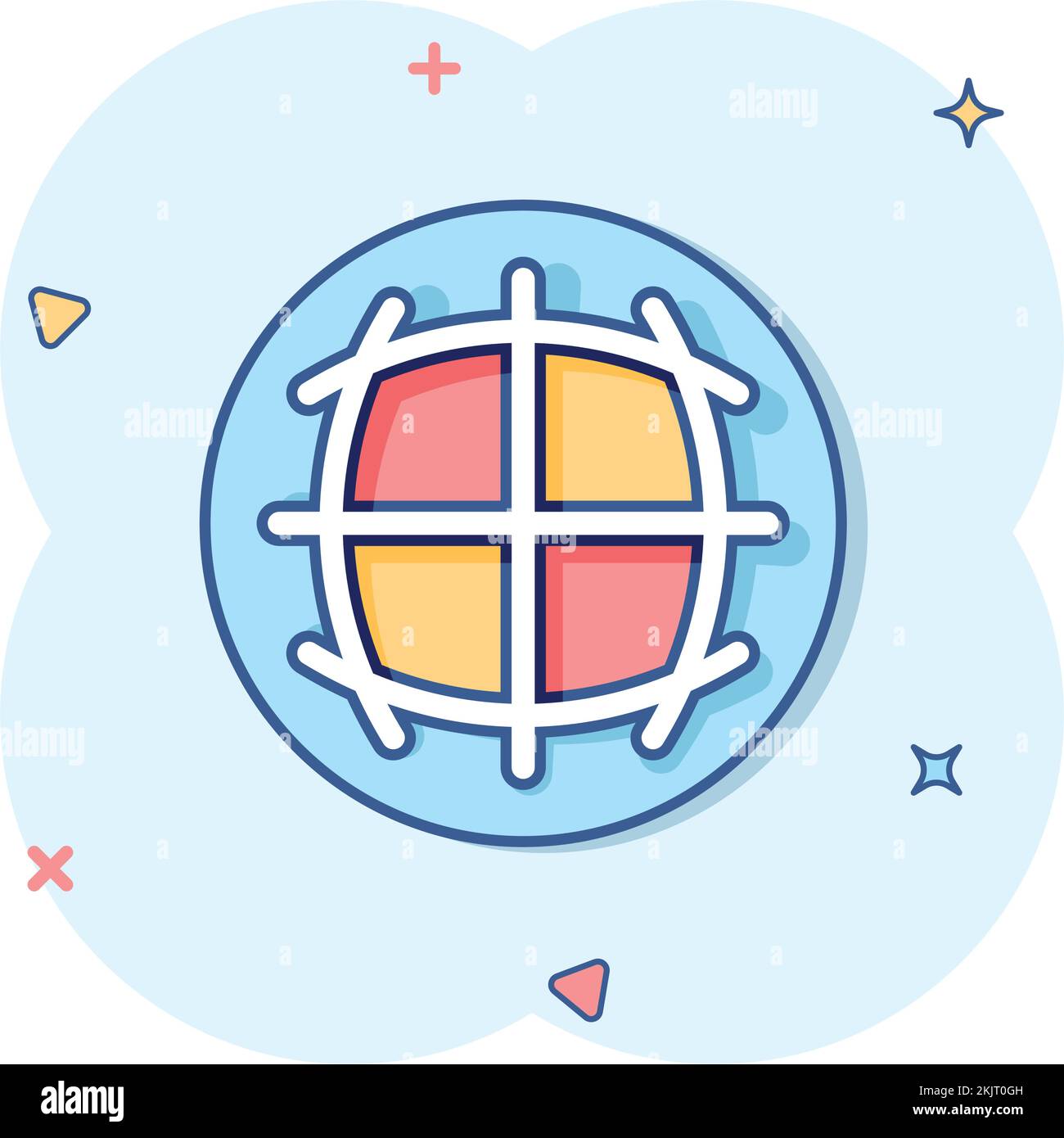 Earth planet icon in comic style. Globe geographic cartoon vector ...