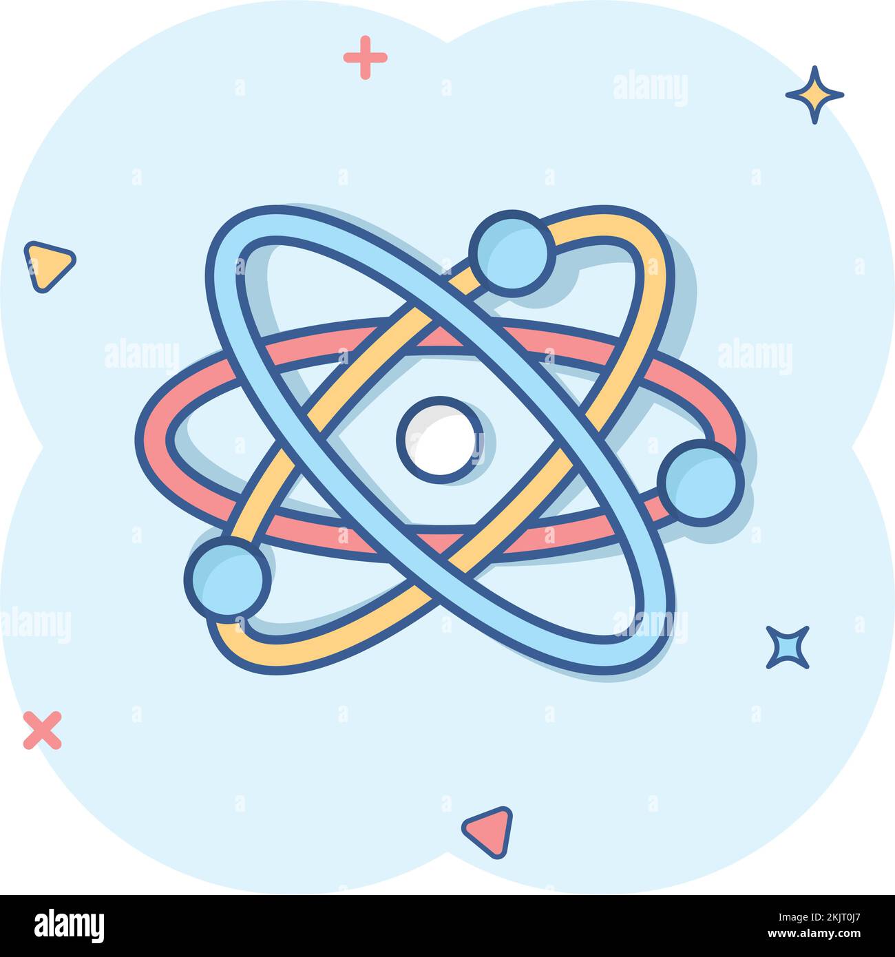 Science icon in comic style. Dna cell cartoon vector illustration on ...