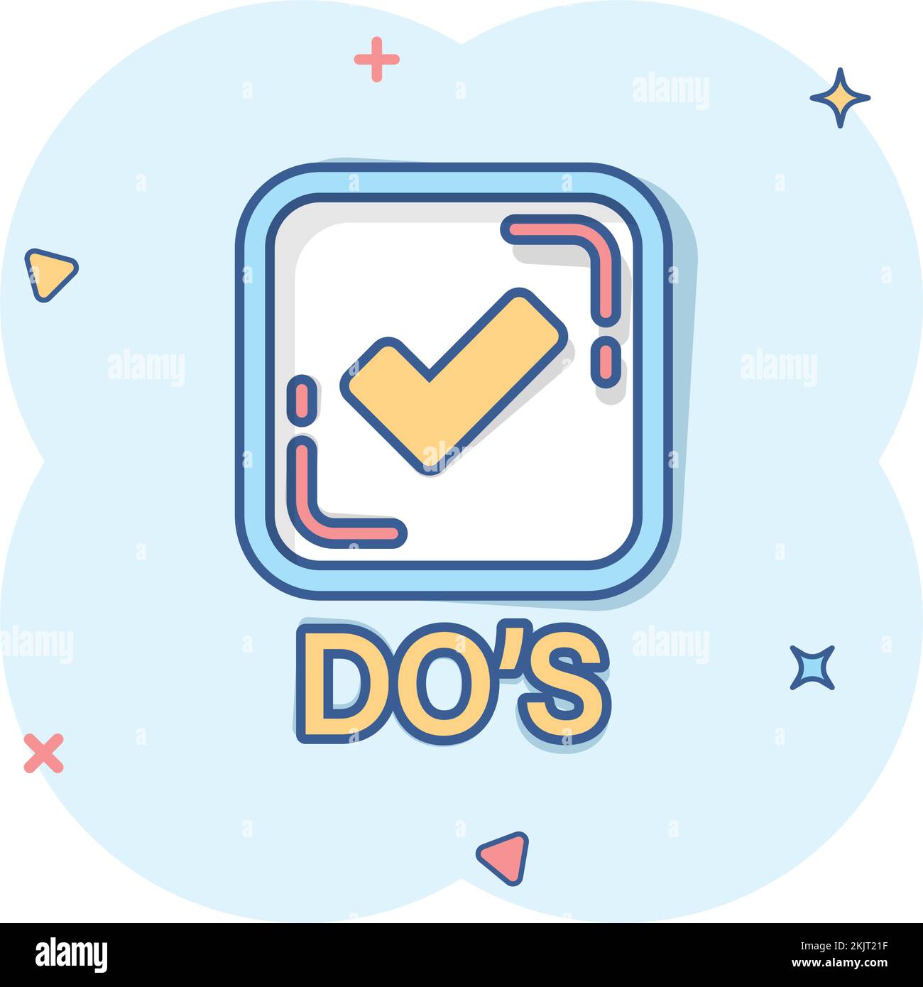 Do's sign icon in comic style. Like vector cartoon illustration ...