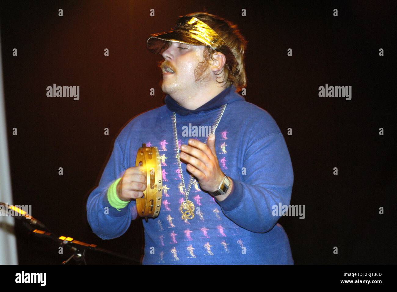 JUNIOR SENIOR, CONCERT, 2003: Jeppe "Senior" Laursen of Danish band ...
