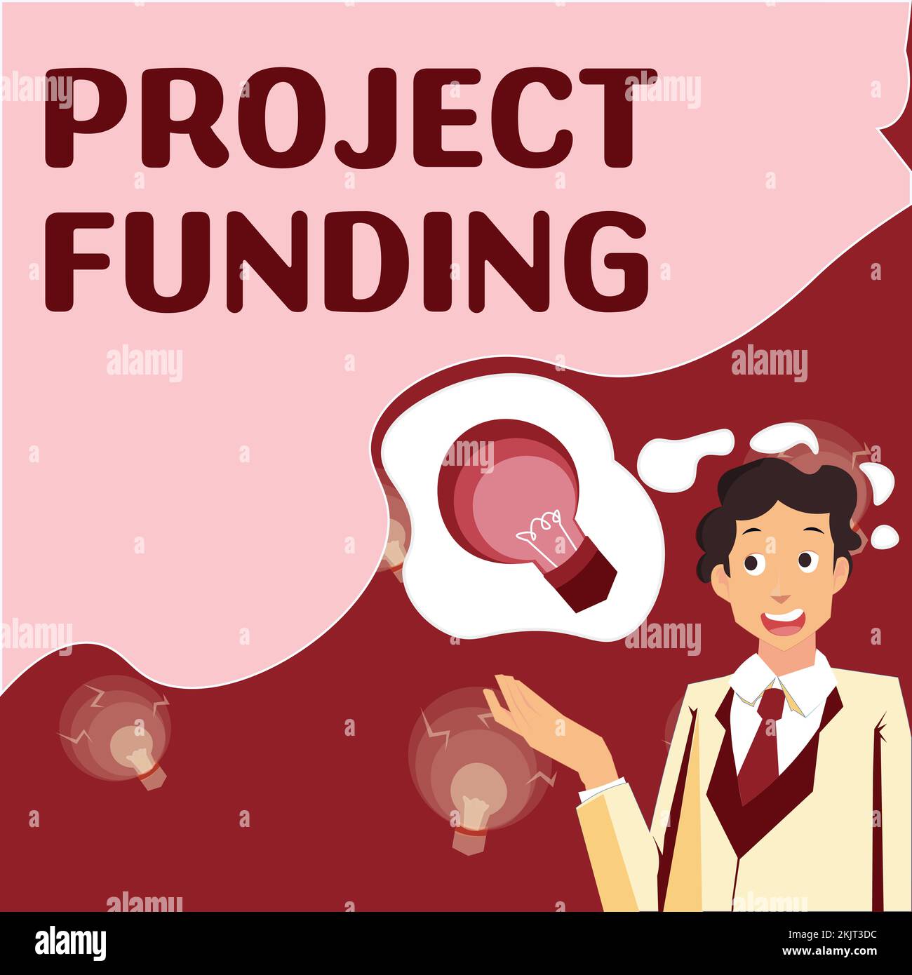 Text sign showing Project Funding. Concept meaning paying for start up ...