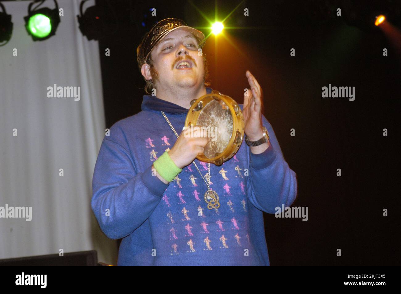JUNIOR SENIOR, CONCERT, 2003: Jeppe "Senior" Laursen of Danish band ...
