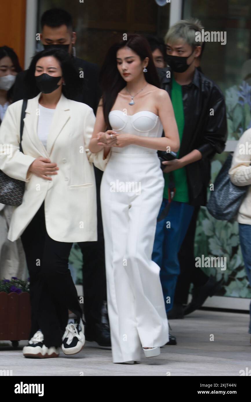Chinese Actress, Model and Singer Bai Lu attended the BVLGARI activity ...