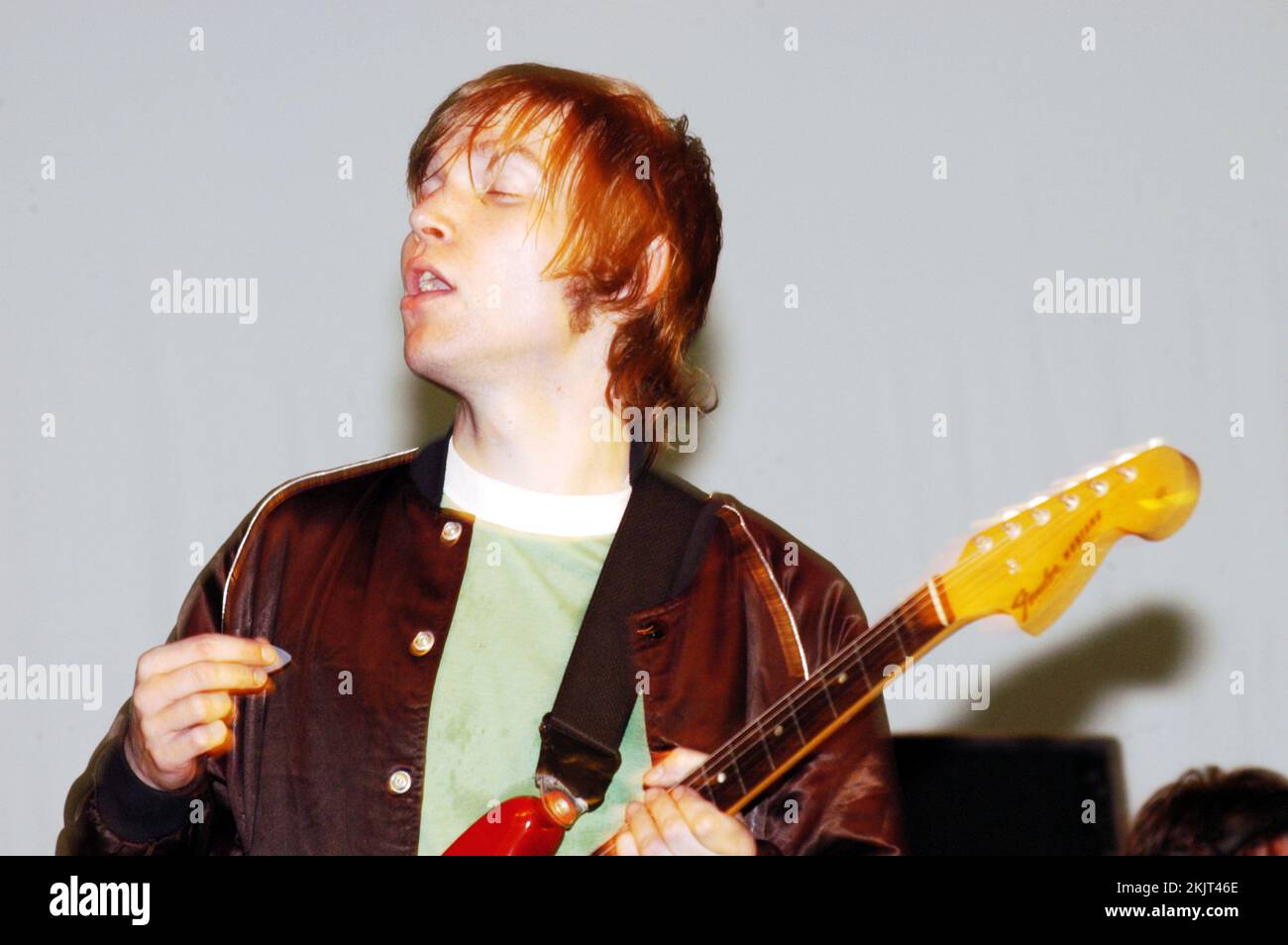 JUNIOR SENIOR, CONCERT, 2003: Jesper "Junior" Mortensen of Danish band ...