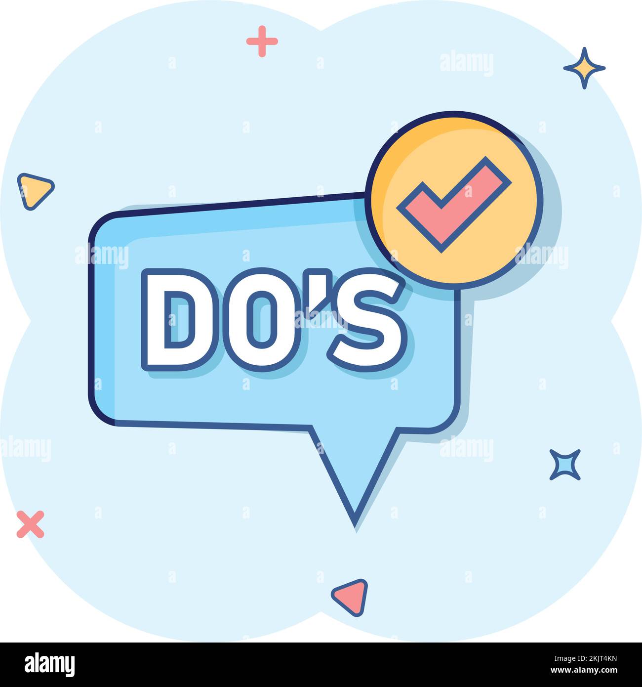 Do's sign icon in comic style. Like vector cartoon illustration ...