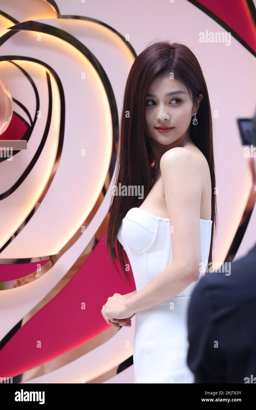 Chinese Actress, Model and Singer Bai Lu attended the BVLGARI activity ...