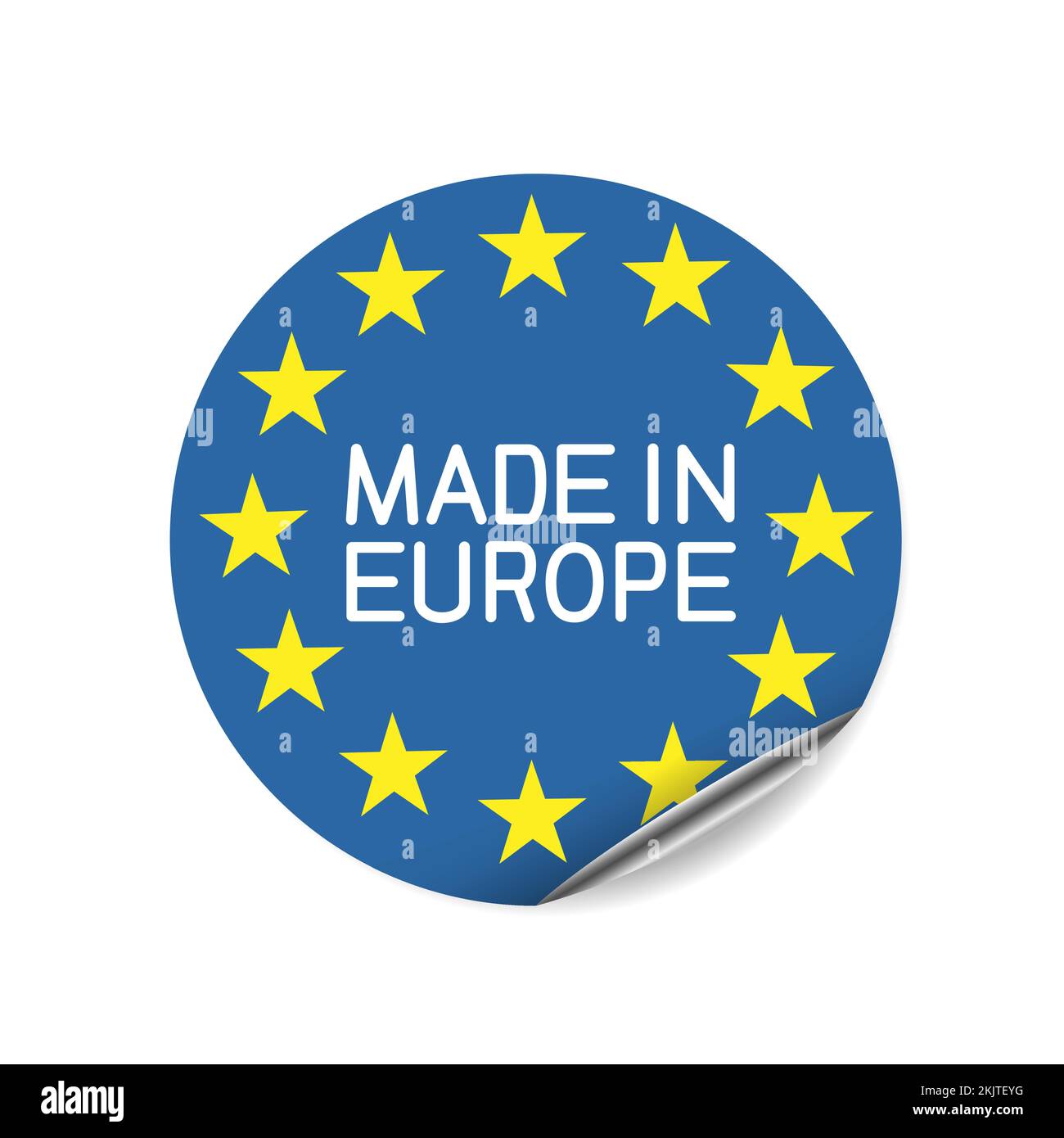 made in Europe round sign sticker tag label Stock Vector Image & Art ...