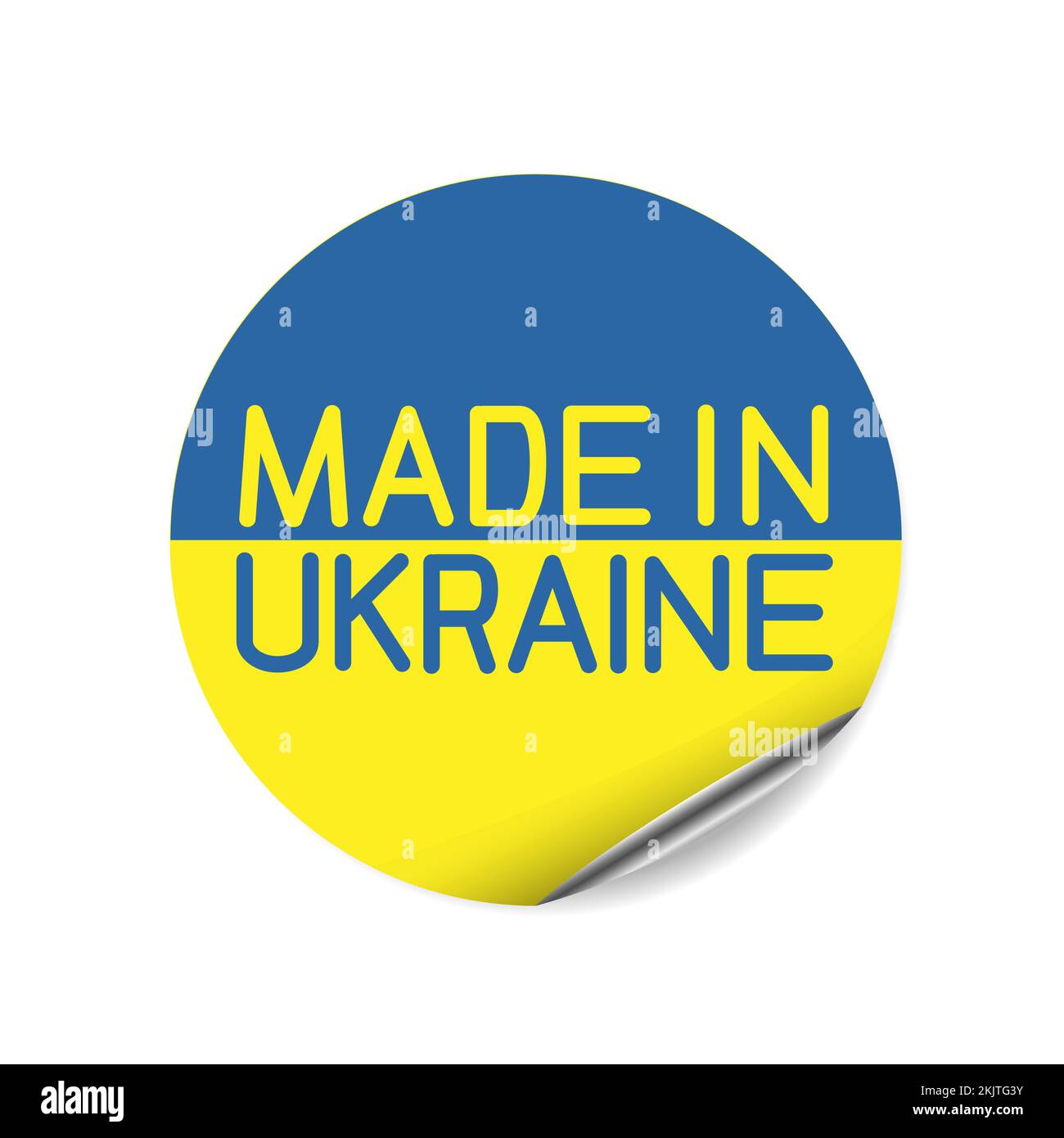 made in Ukraine round sign sticker tag label Stock Vector Image & Art ...
