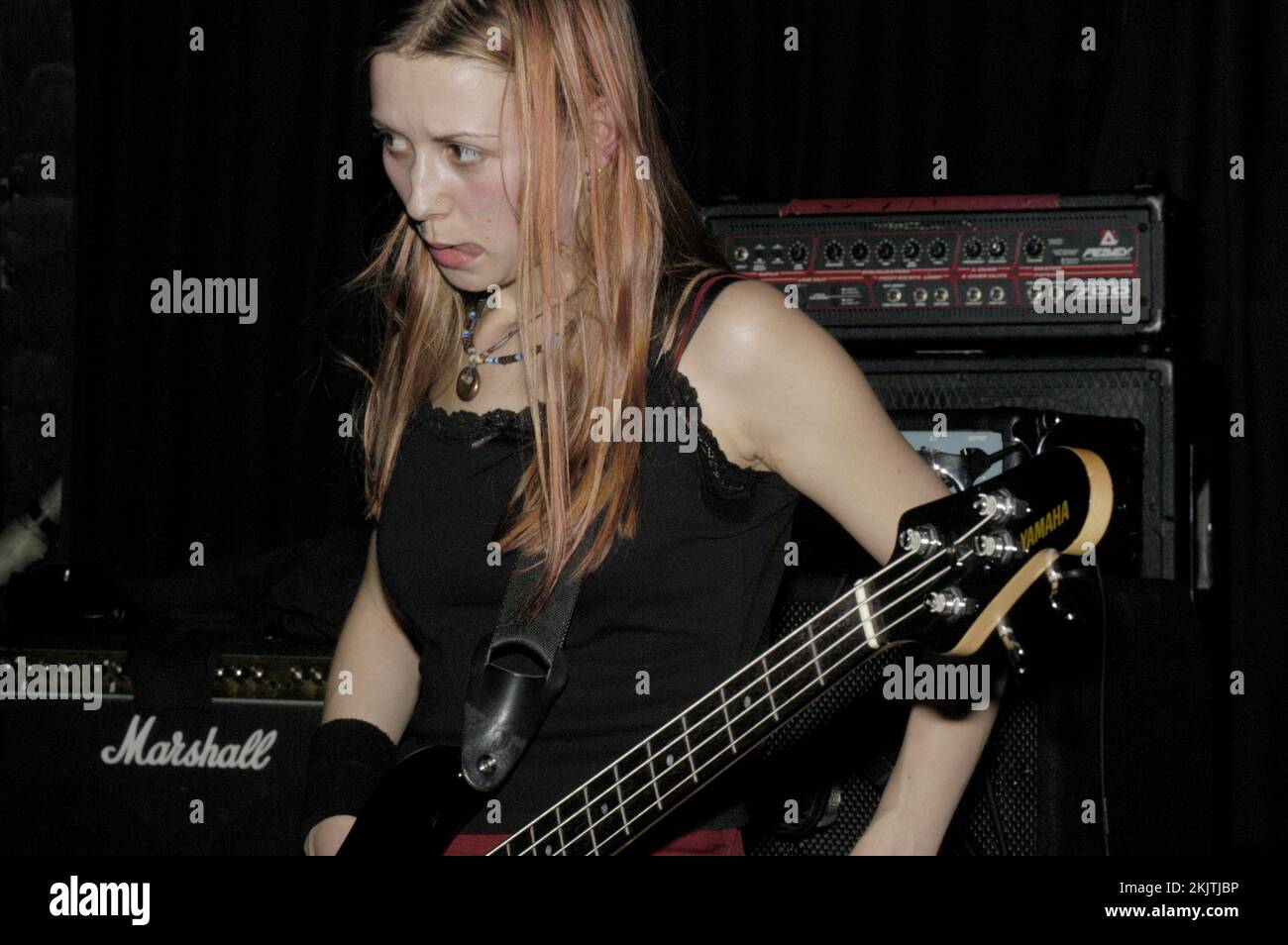 Julia Ruzicka of MILLION DEAD at the Welsh Club in Cardiff, Wales, UK ...