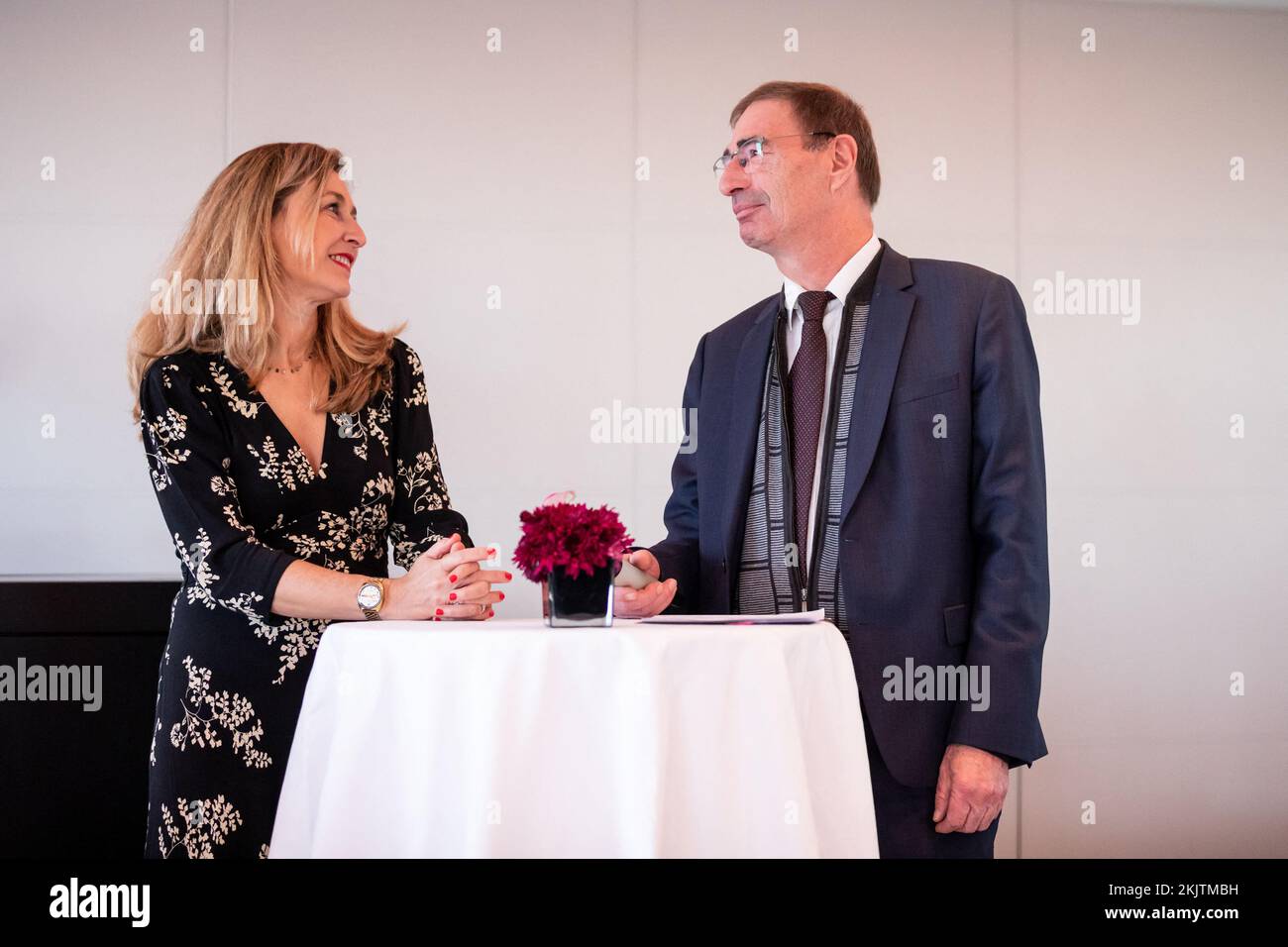 Anne Laure Thomas and Alain Legrand at the Womens Forum, Paris ...
