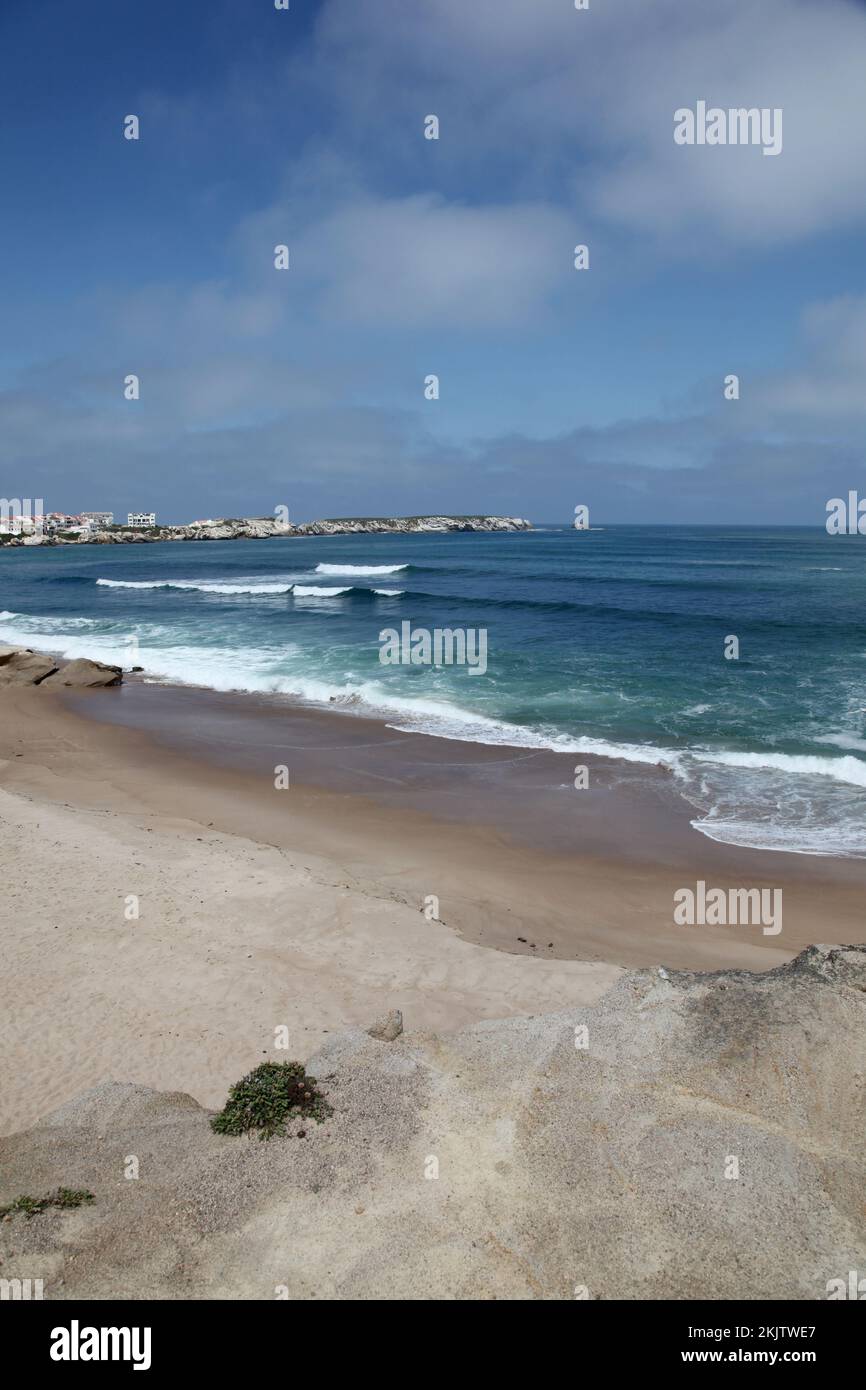 Lagido surf break at Baleal Portugal. This stretch of coast near ...