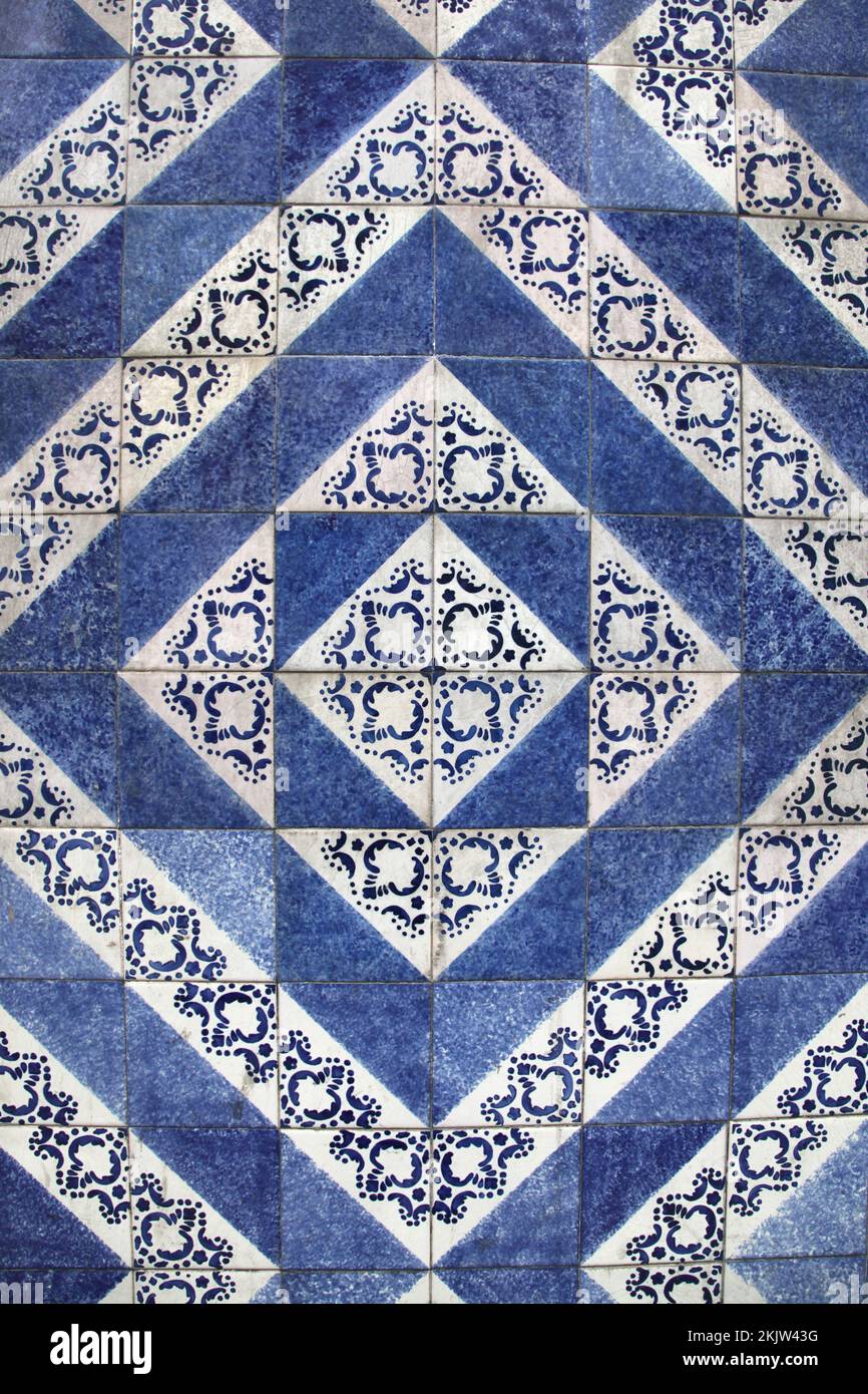 Some old tradtional blue glazed tiles in Porto Portugal Stock Photo - Alamy