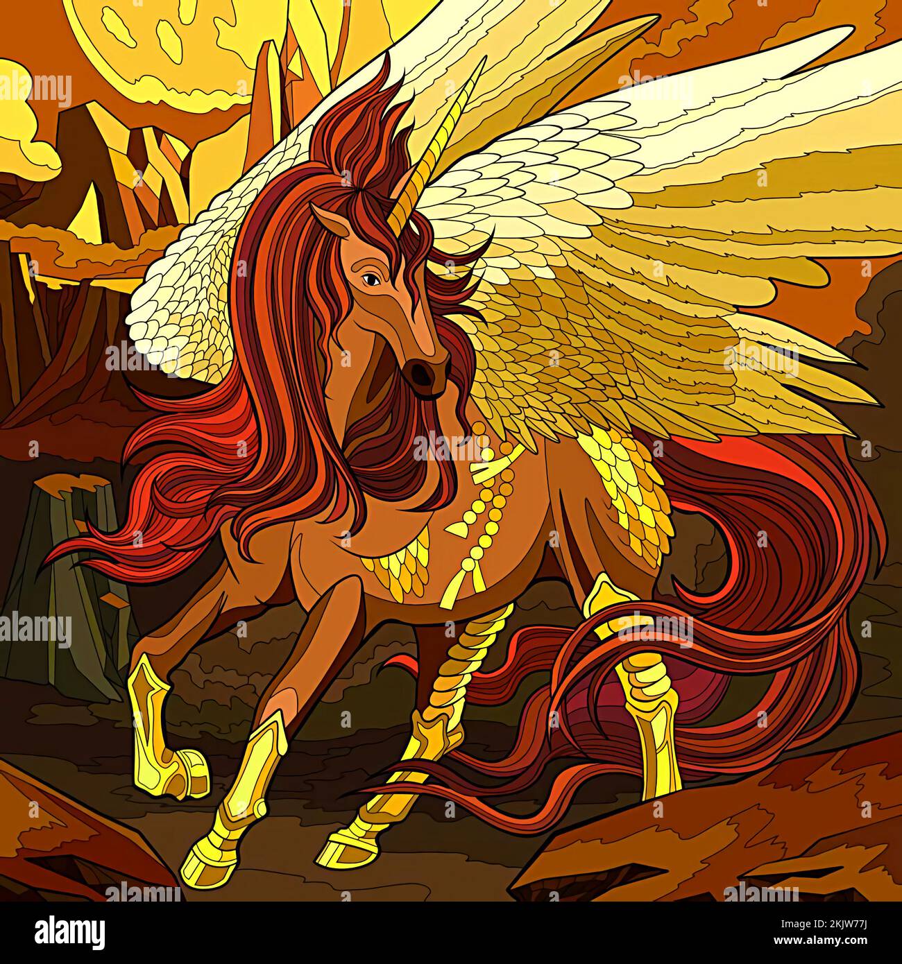 Pegasus cartoon hi-res stock photography and images - Alamy