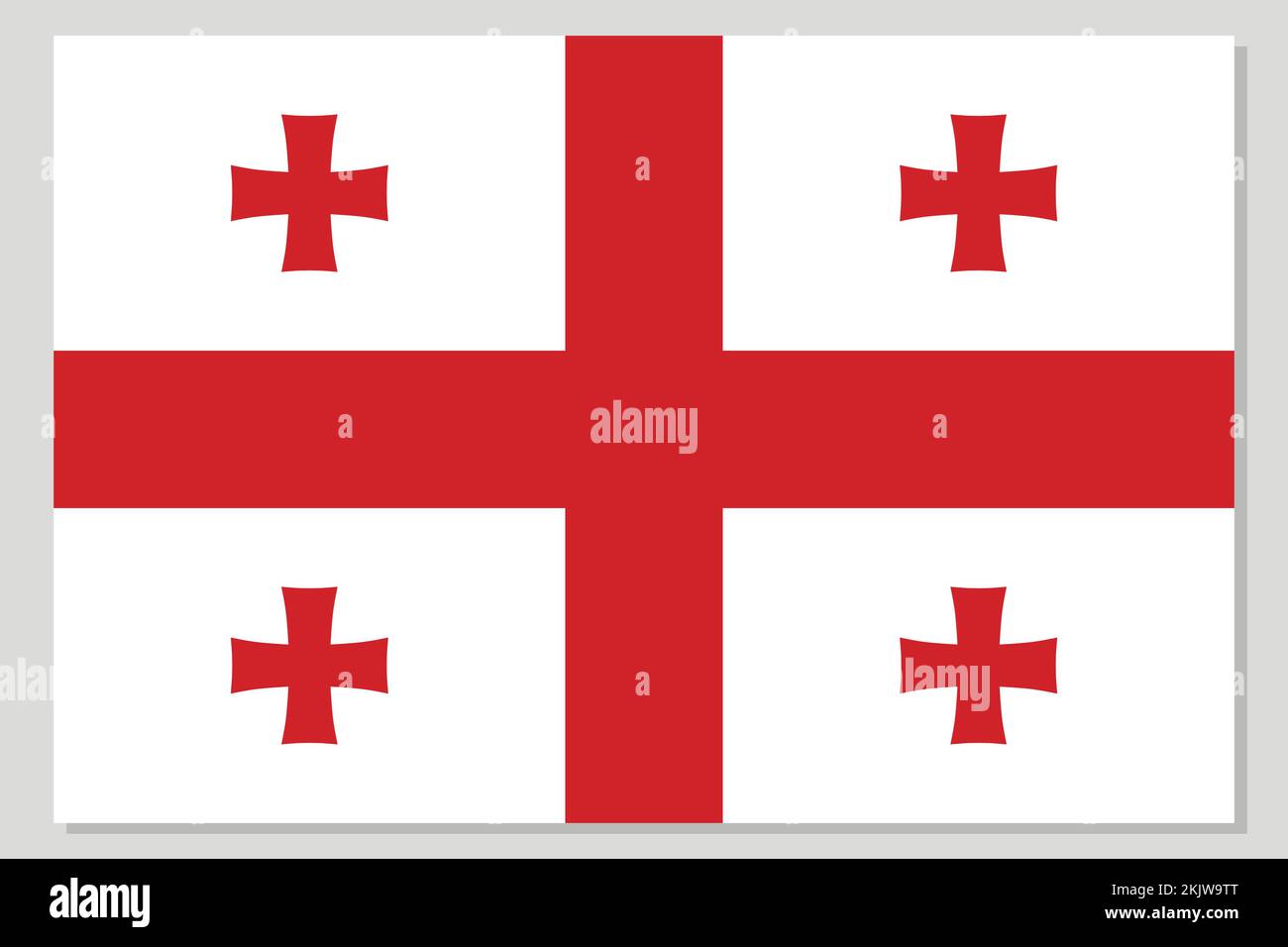 Flag of Georgia. Georgian national symbol in official colors. Template ...