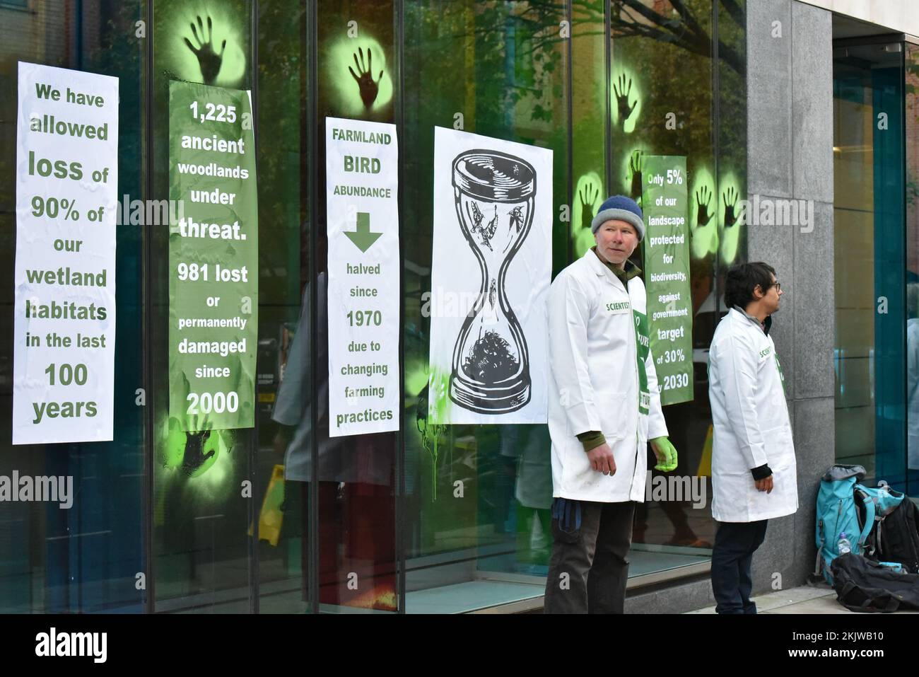 London, UK. 25 November 2022. Scientists for Extinction Rebellion ...