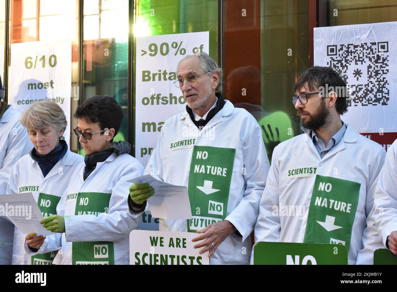 London, UK. 25 November 2022. Scientists for Extinction Rebellion ...
