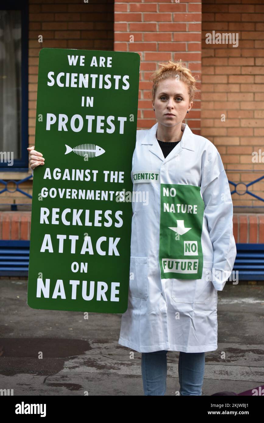 London, UK. 25 November 2022. Scientists for Extinction Rebellion ...