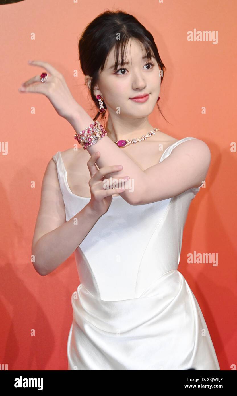 Chinese actress and singer Zhao Lusi attended the BVLGARI activity in ...