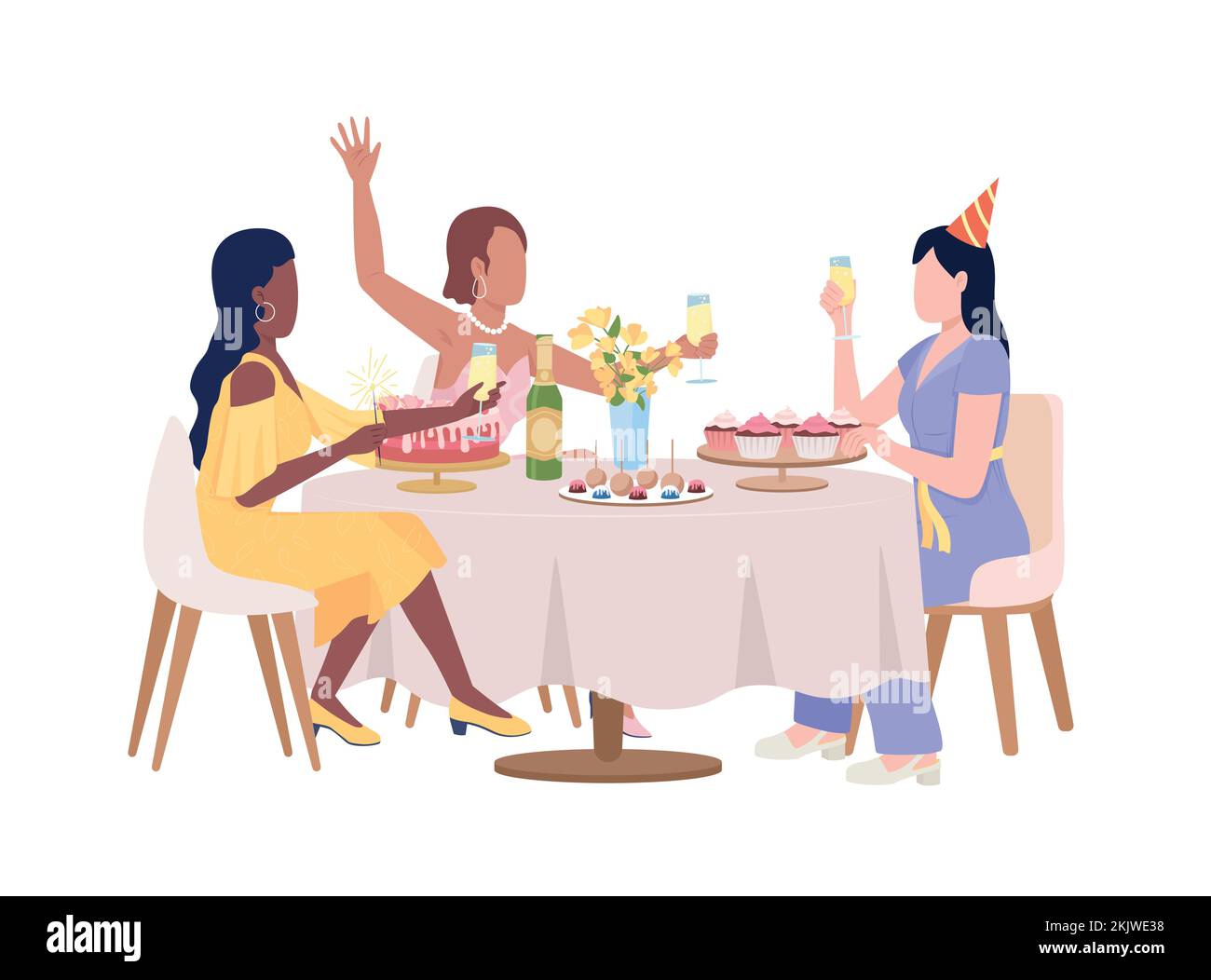 Hispanic birthday party Stock Vector Images - Alamy