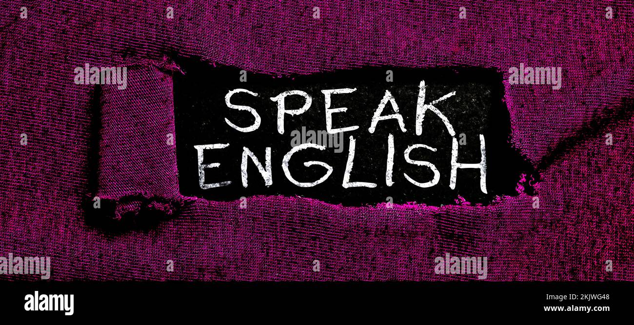 Handwriting text Speak English. Concept meaning Study another Foreign ...