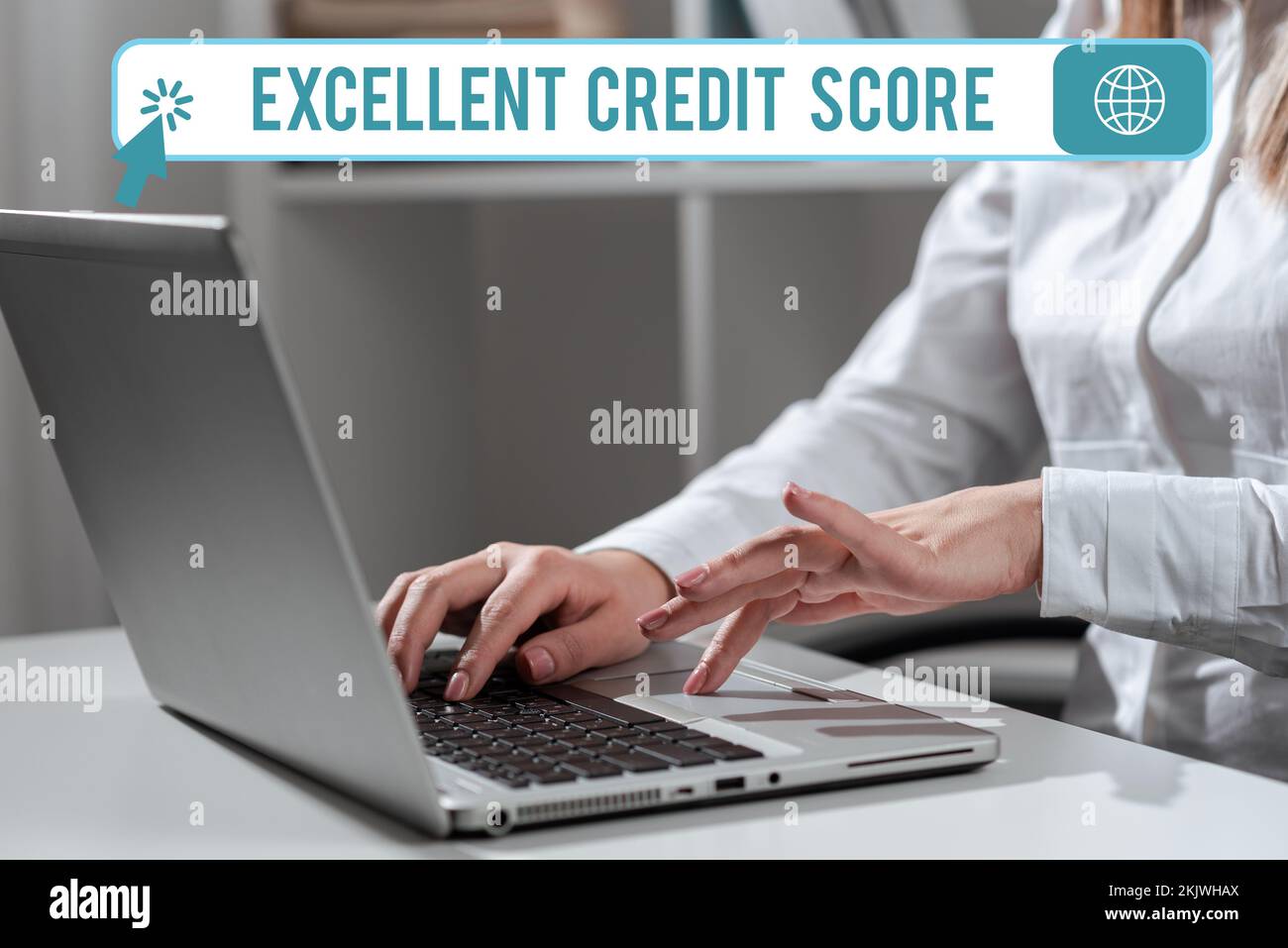 Conceptual caption Excellent Credit Score. Business concept person's ... Conceptual caption Excellent Credit Score. Business concept person's ...