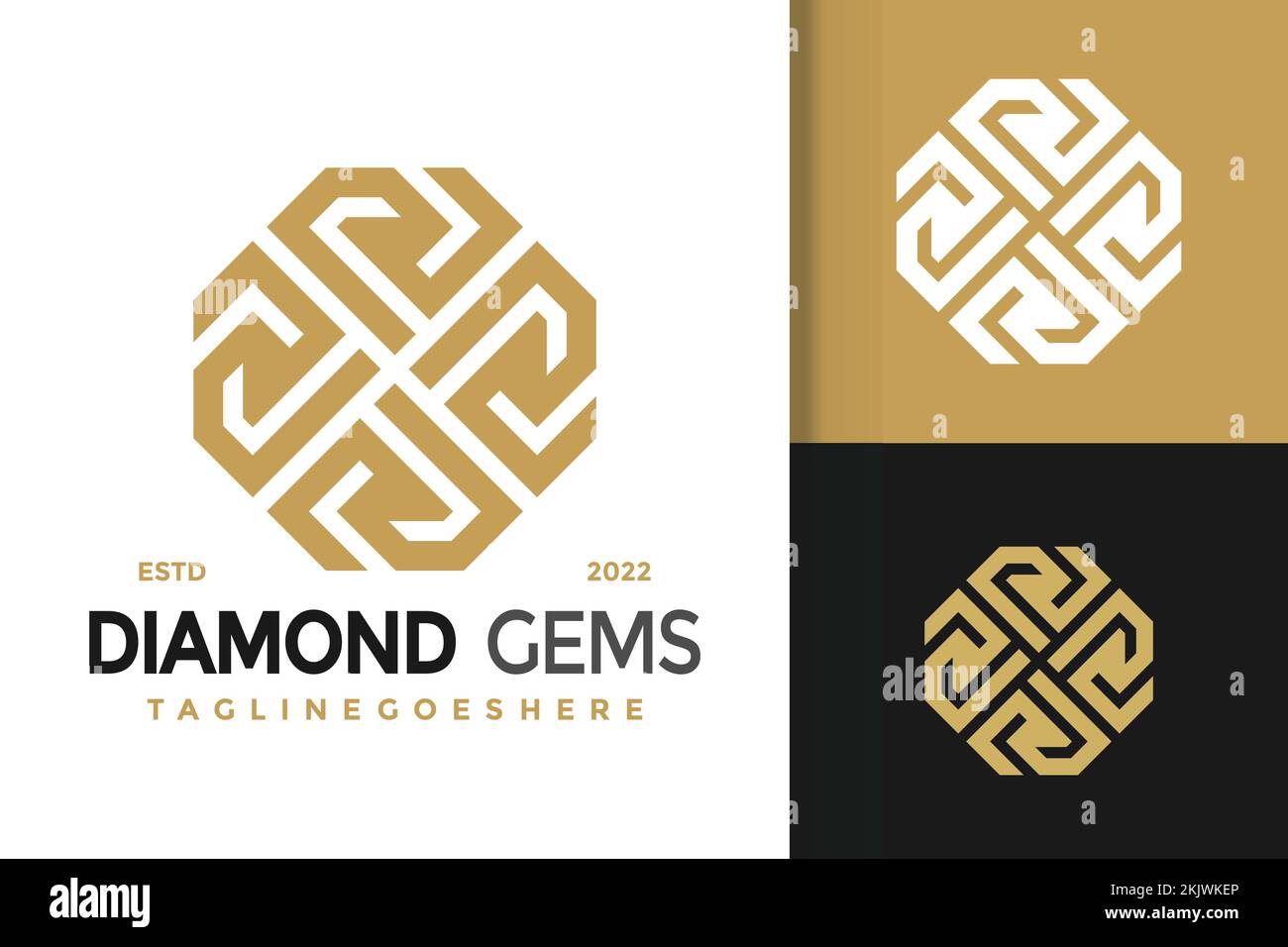 An editable set of diamond shapes vector designs for logos in different ...