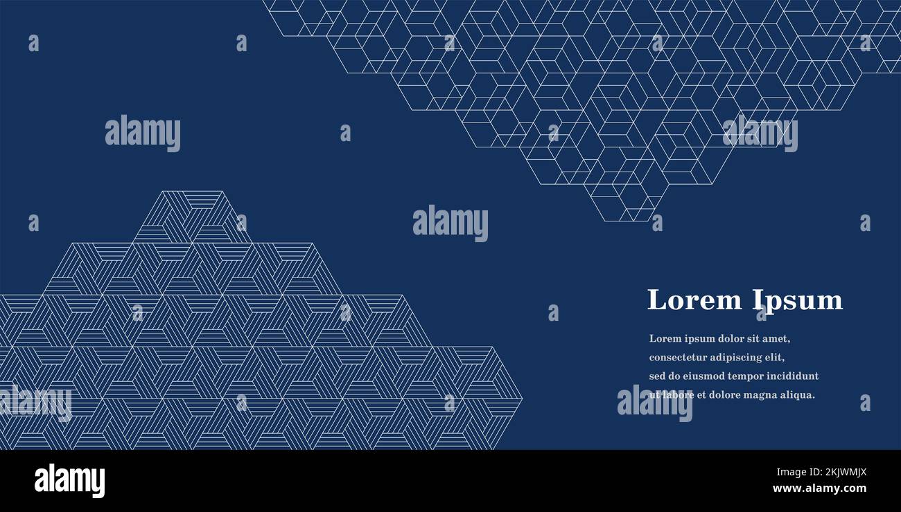 Navy blue hexagon background hi-res stock photography and images - Alamy