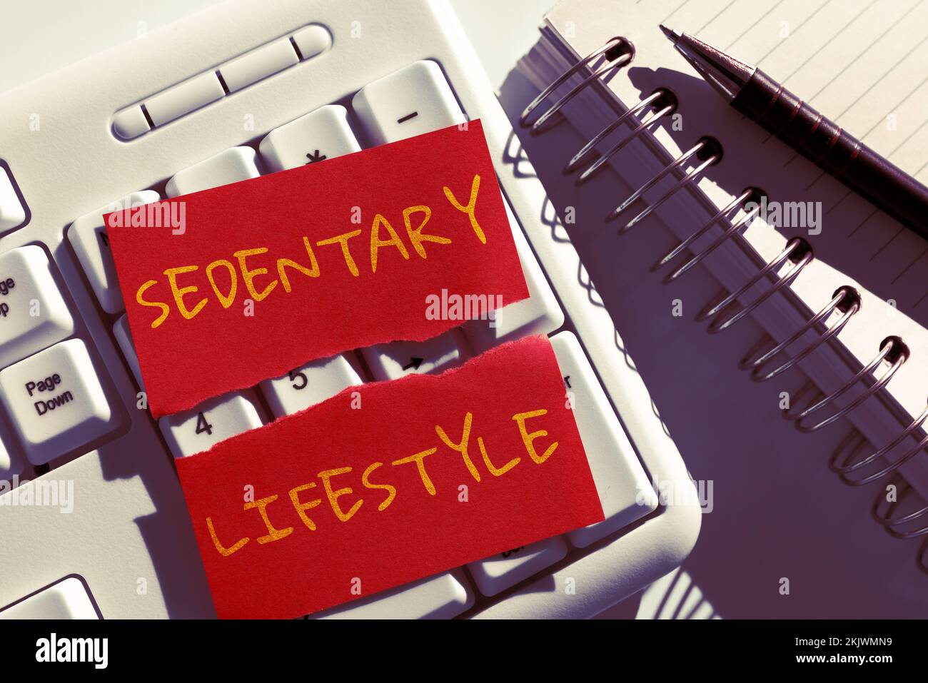 Sign displaying Sedentary Lifestyle. Business overview ways and means ...