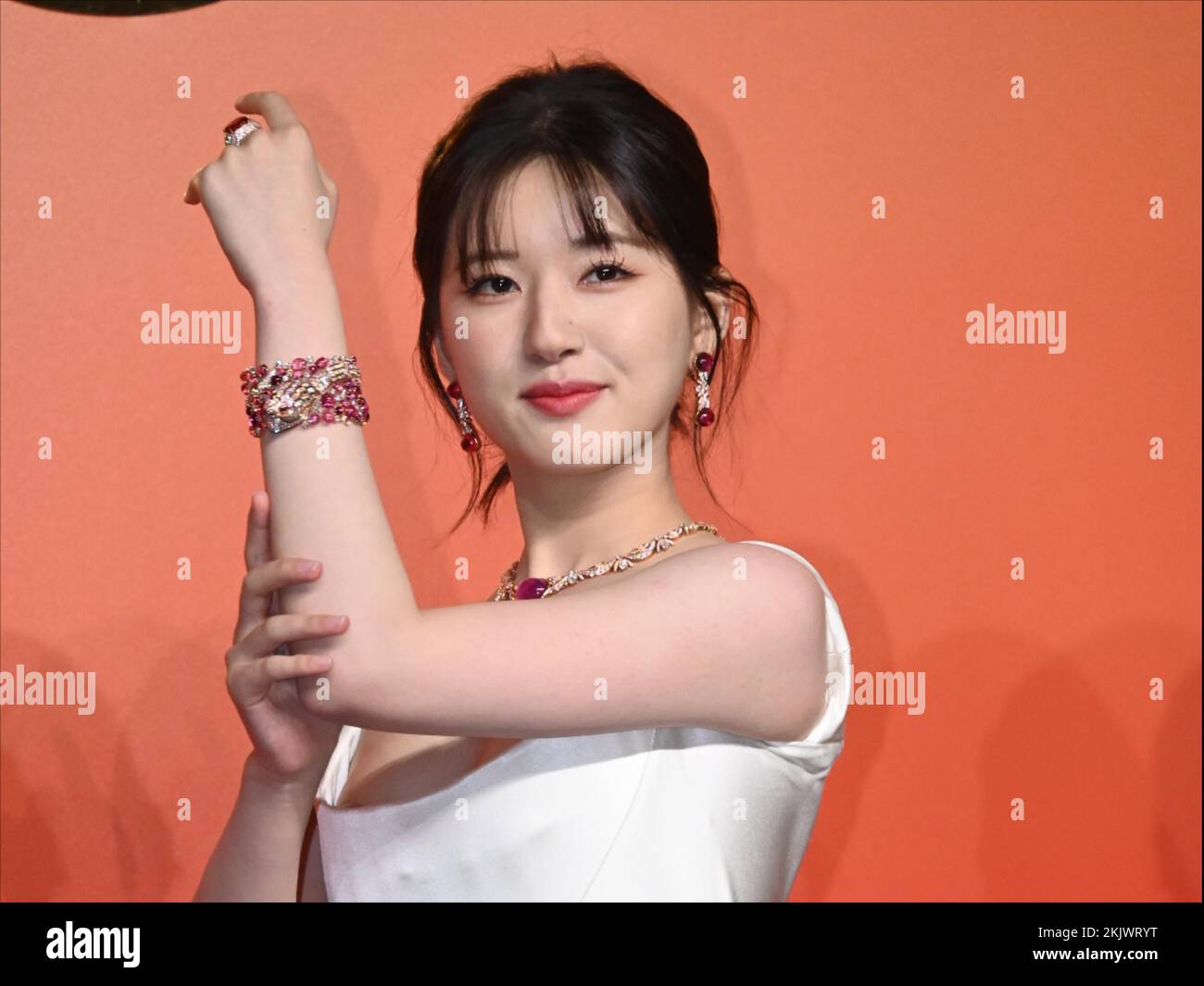 Chinese actress and singer Zhao Lusi attended the BVLGARI activity in ...