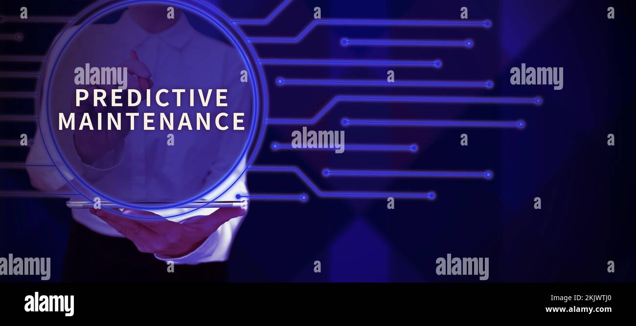 Text showing inspiration Predictive Maintenance. Business showcase ...