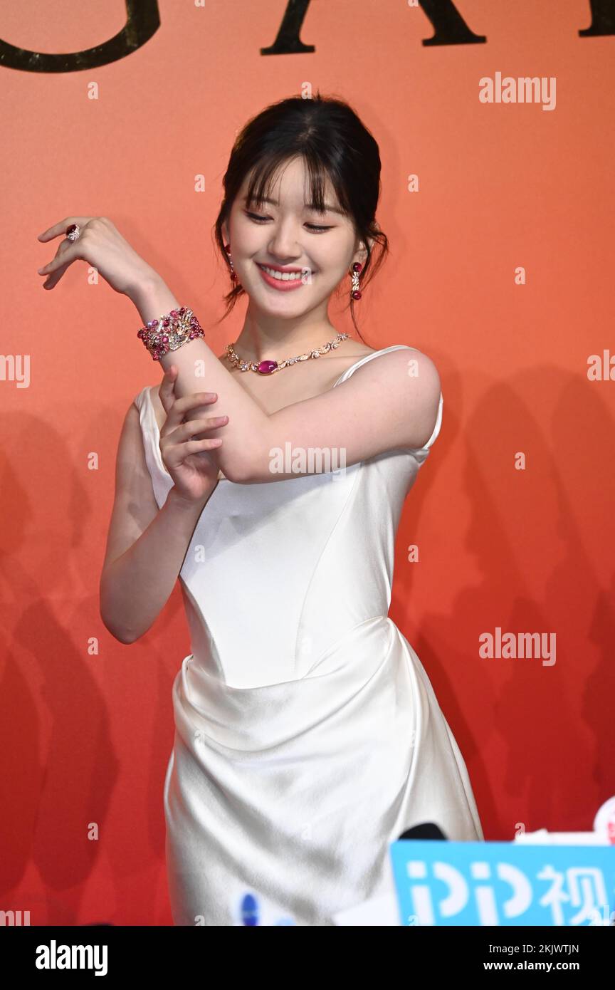 Chinese actress and singer Zhao Lusi attended the BVLGARI activity in ...