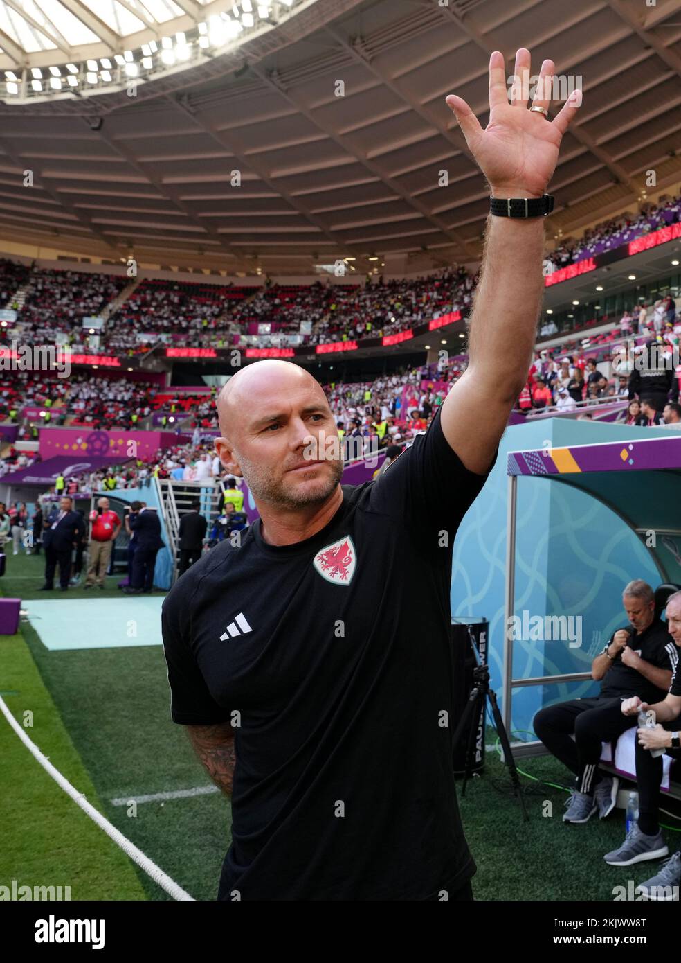 Wales manager Rob Page during the FIFA World Cup Group B match at the ...