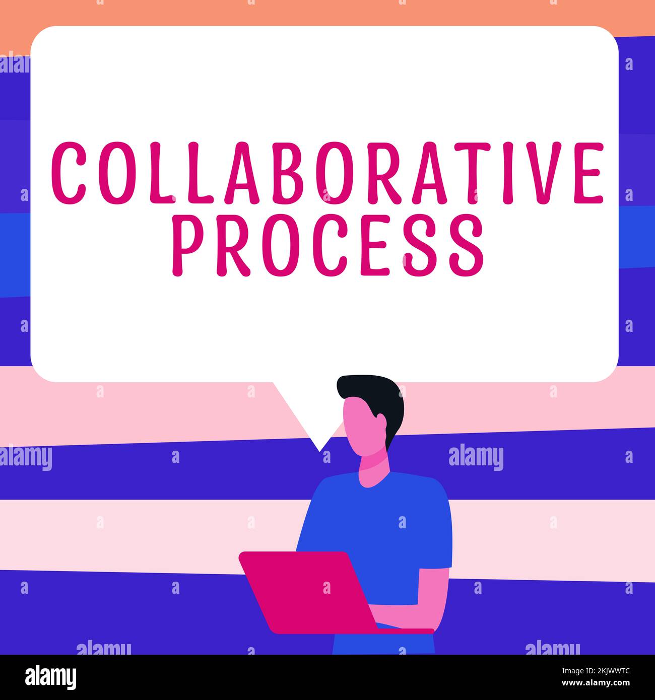 Sign displaying Collaborative Process. Business concept people and ...