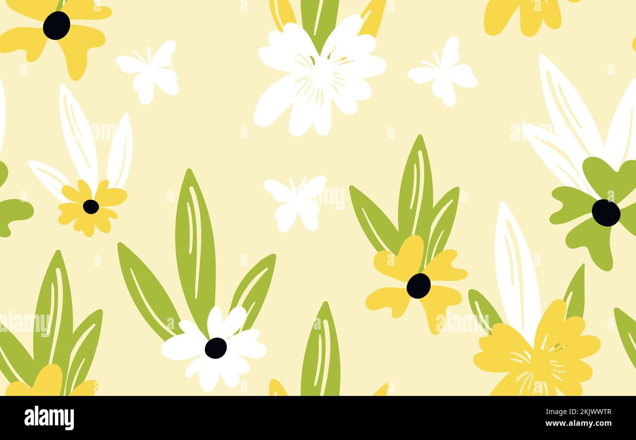 Seamless floral pattern based on traditional folk art ornaments ...