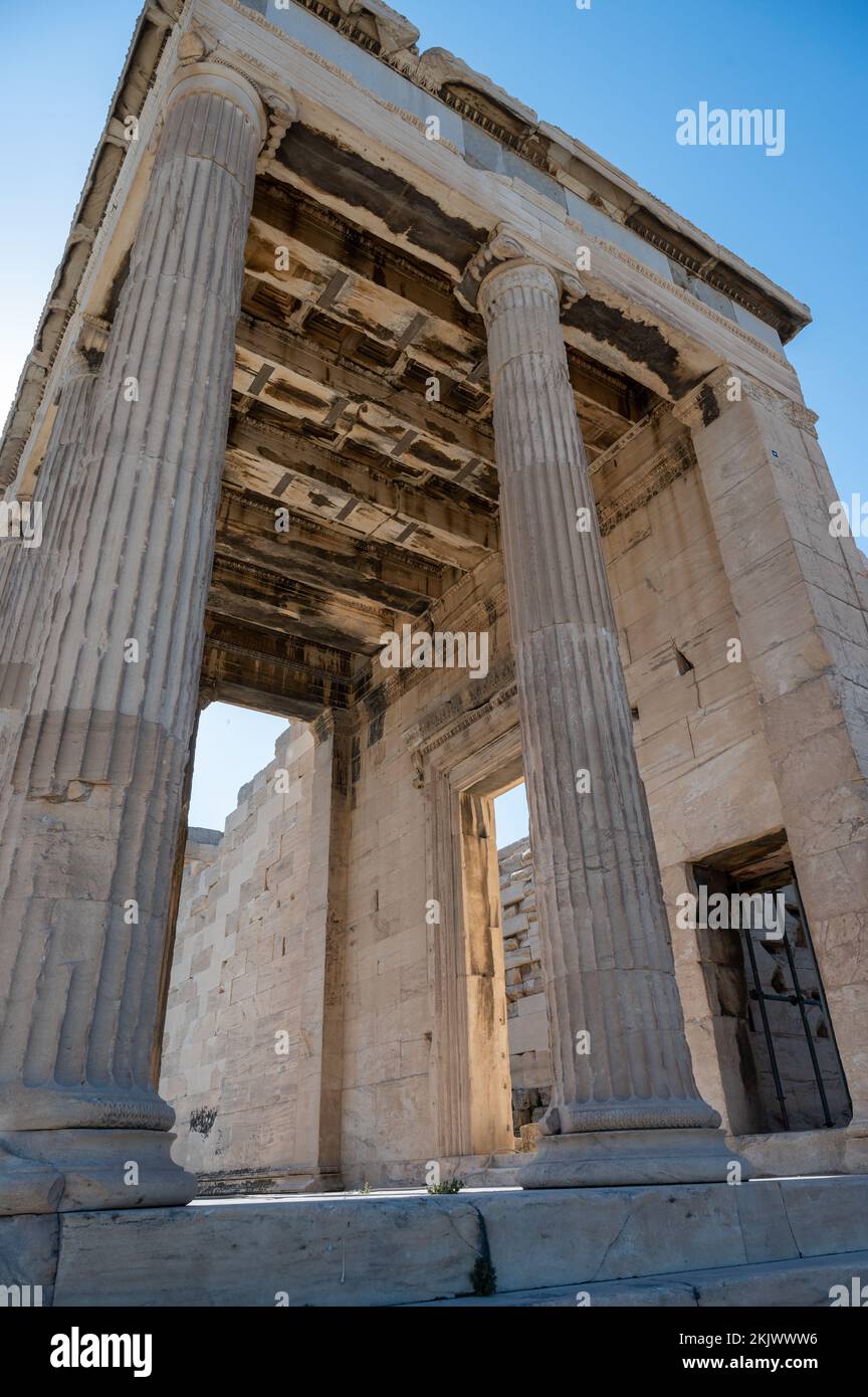An ancient building in the Acropolis of Athens, Greece Stock Photo - Alamy