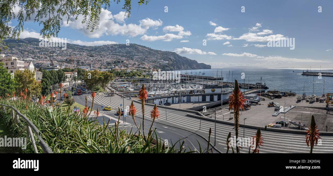 FUNCHAL, 2022 october 11, cityscape with the seafront of historical ...
