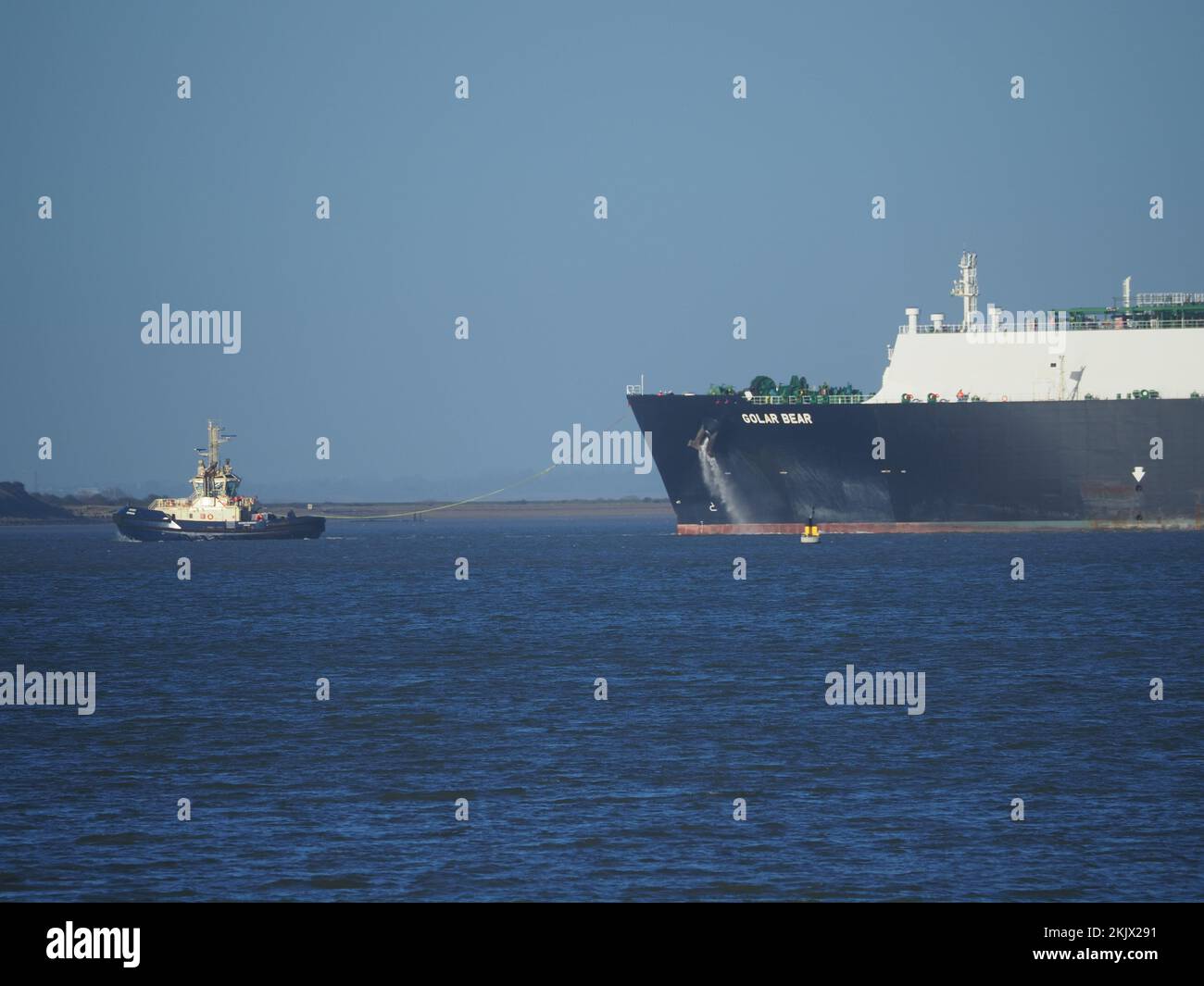 Sheerness, Kent, UK. 25th Nov, 2022. Gas ship Golar Bear arriving from ...