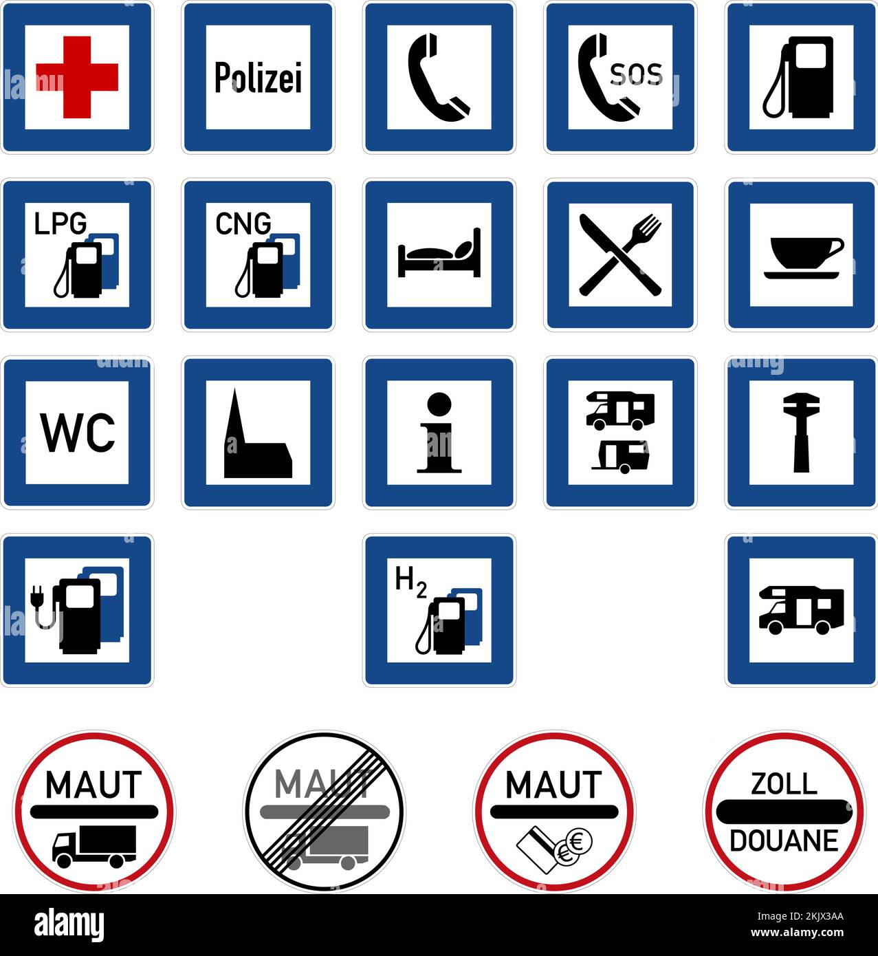 German warning danger road Stock Vector Images - Alamy