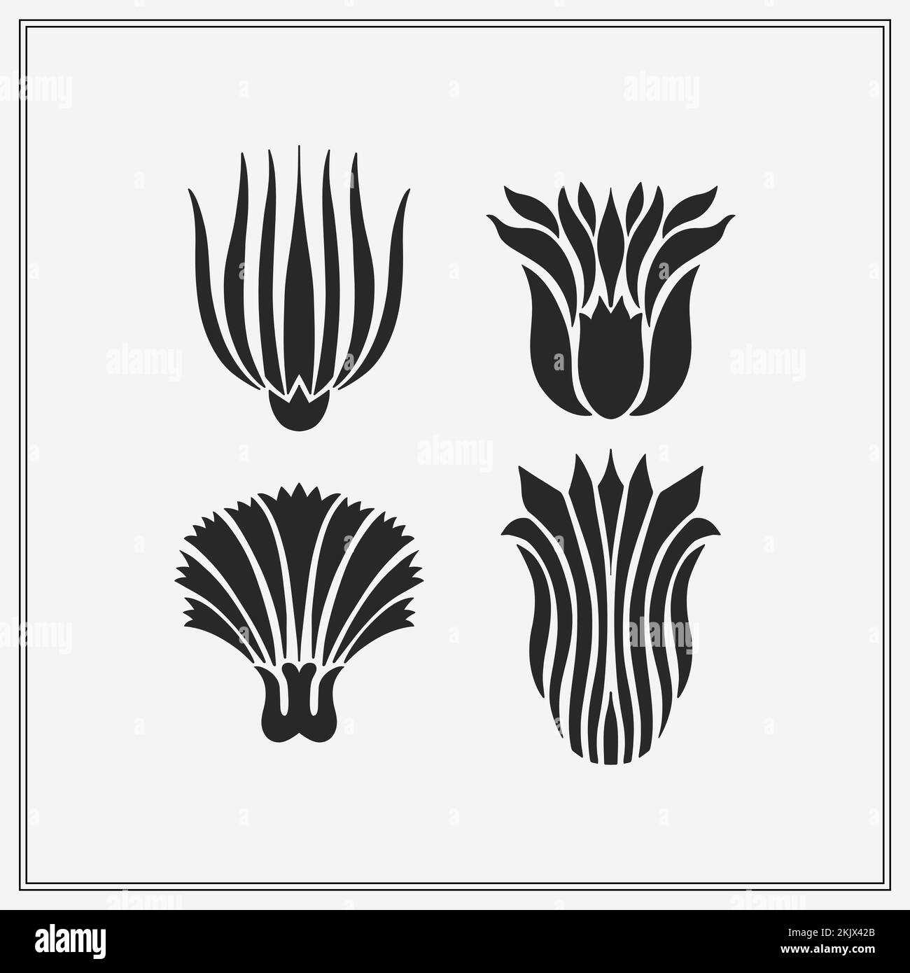 Text boarder divider for printing in typography. Floral elegant motif ...