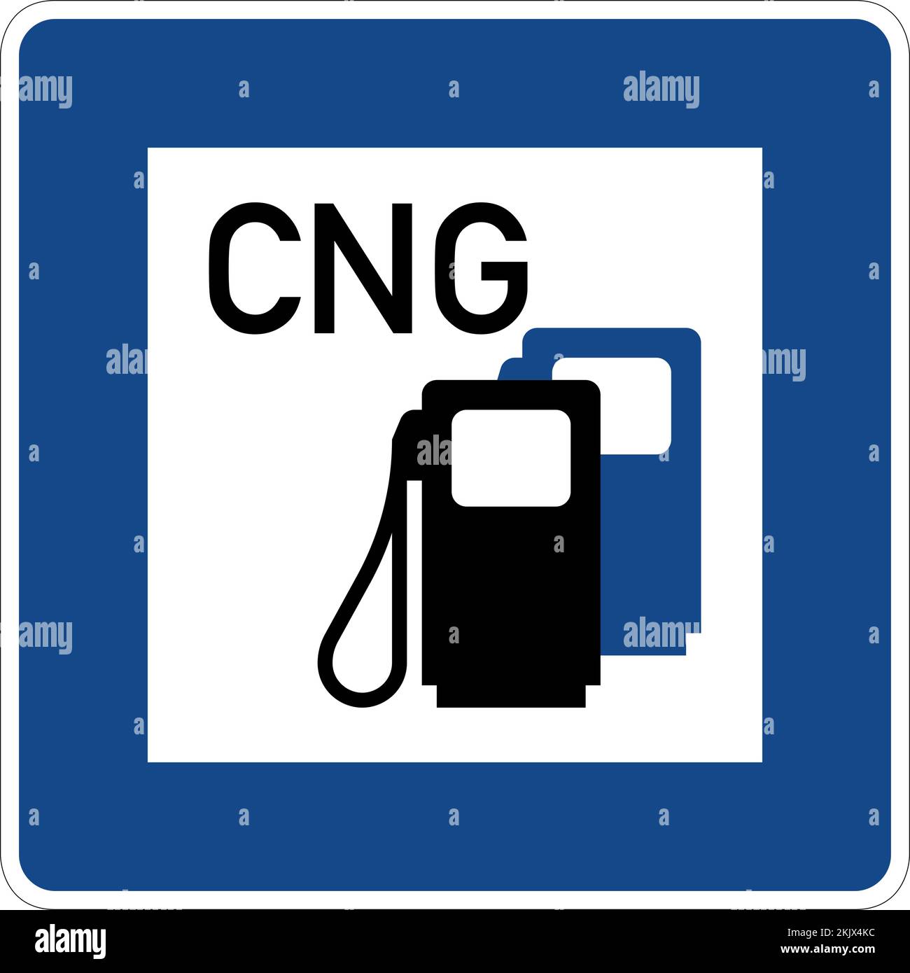 Compressed natural gas sign, Service Signs, road signs germany Stock ...