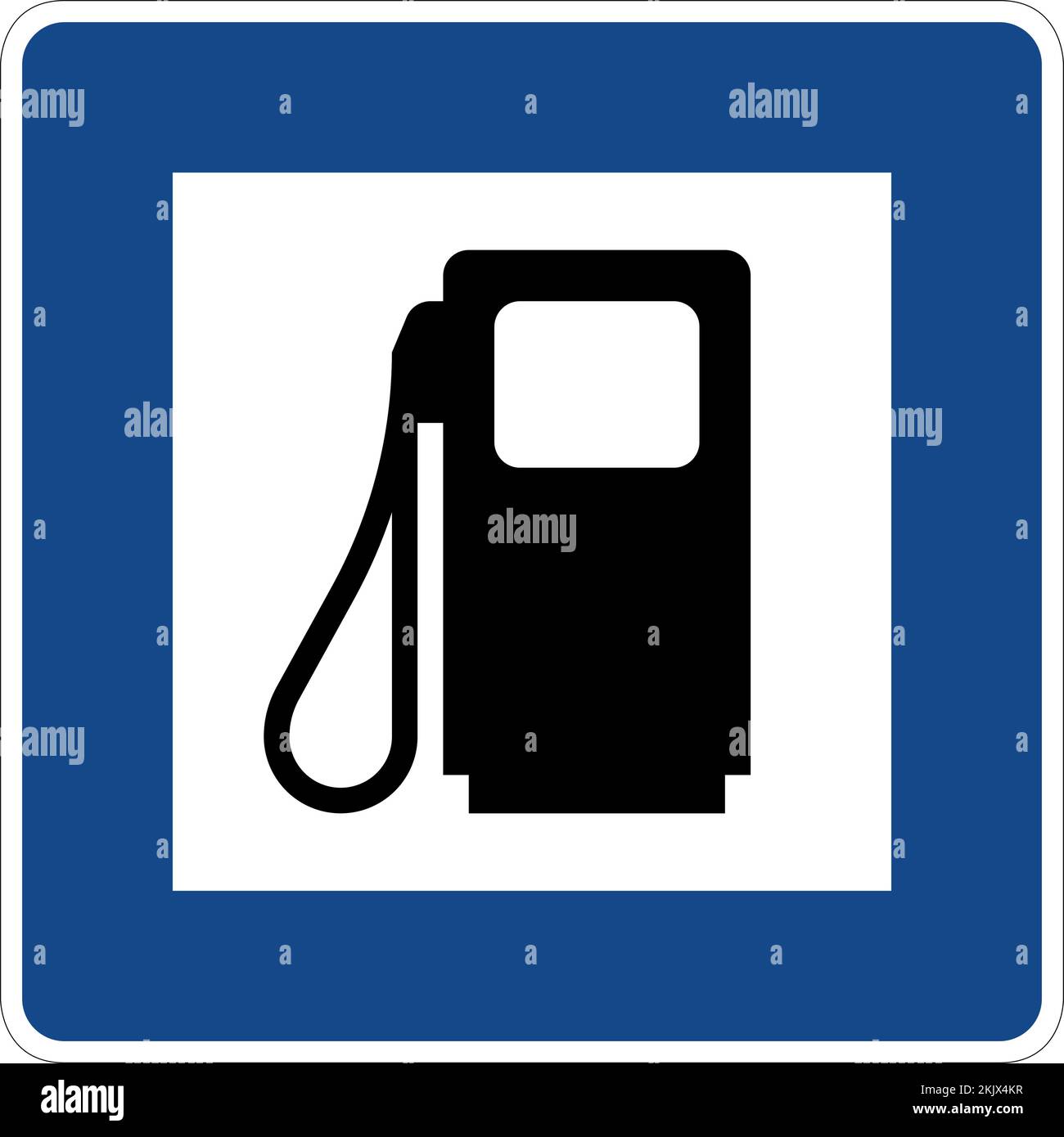 Gas station sign, Service Signs, road signs germany Stock Vector Image ...