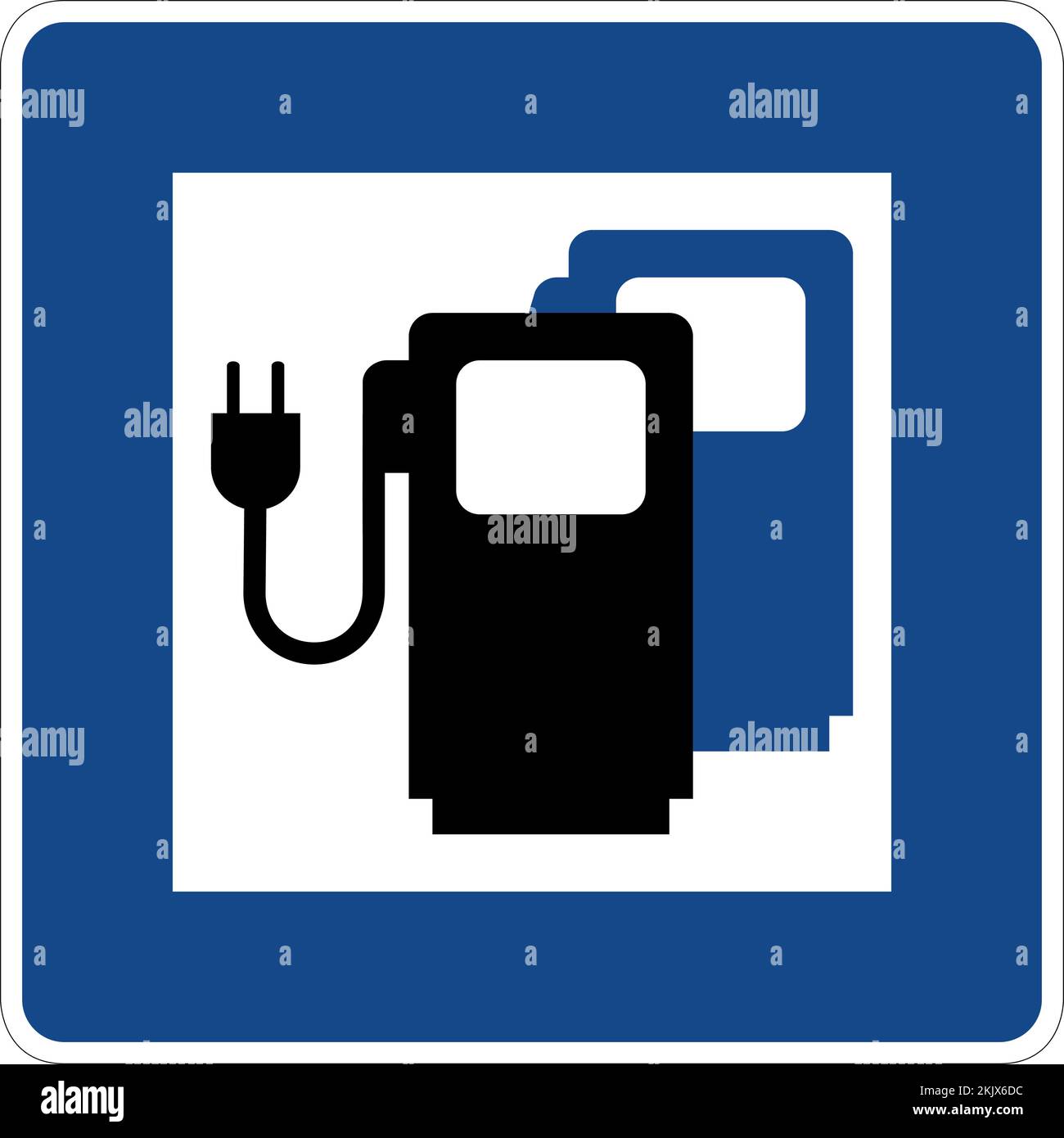 EV charging site sign, Service Signs, road signs germany Stock Vector ...
