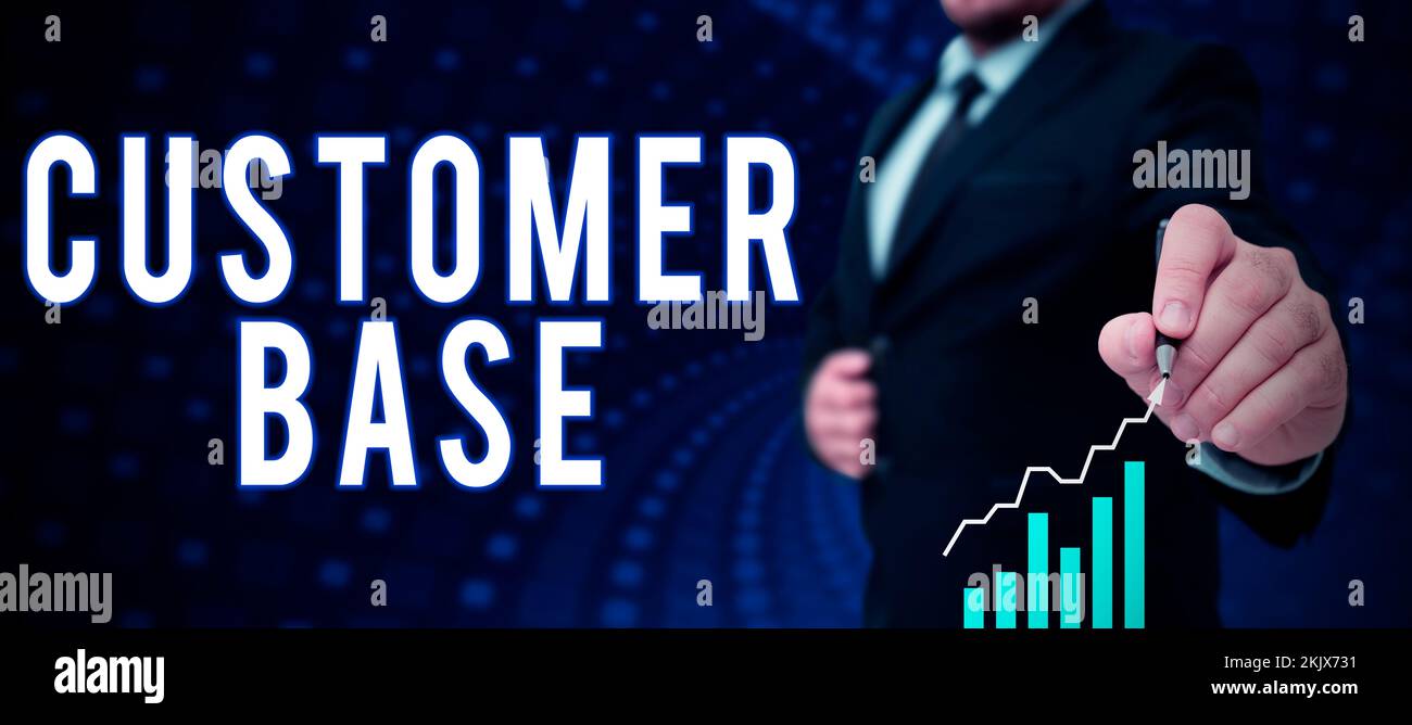 Text showing inspiration Customer Base. Business showcase encourage ...