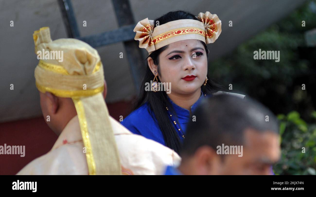 New Delhi, New Delhi, India. 25th Nov, 2022. Assam couple in ...