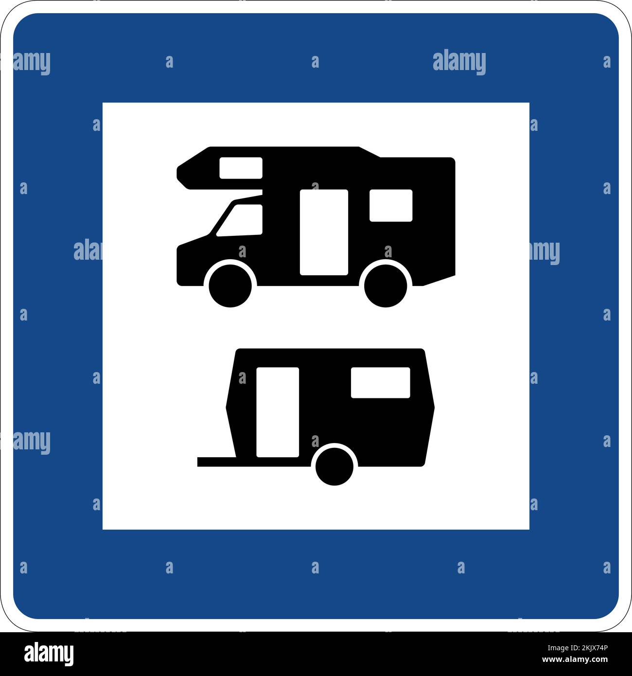 Motorhome and camping trailer parking sign, Service Signs, road signs ...