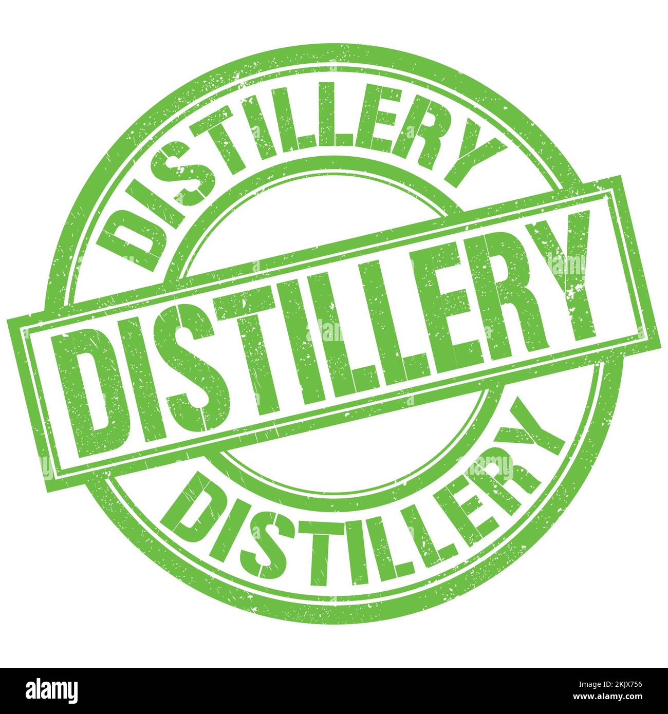 DISTILLERY text written word on green round stamp sign Stock Photo - Alamy