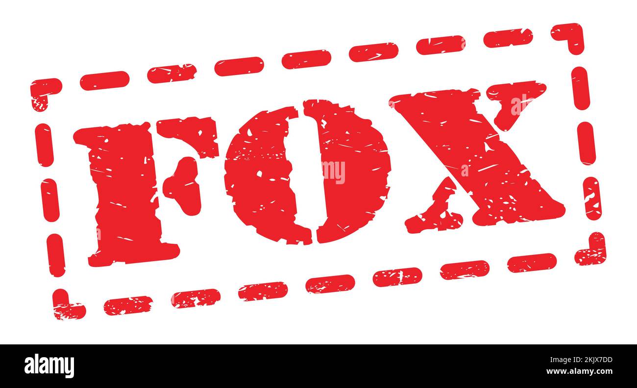 FOX text written on red dash stamp sign Stock Photo - Alamy